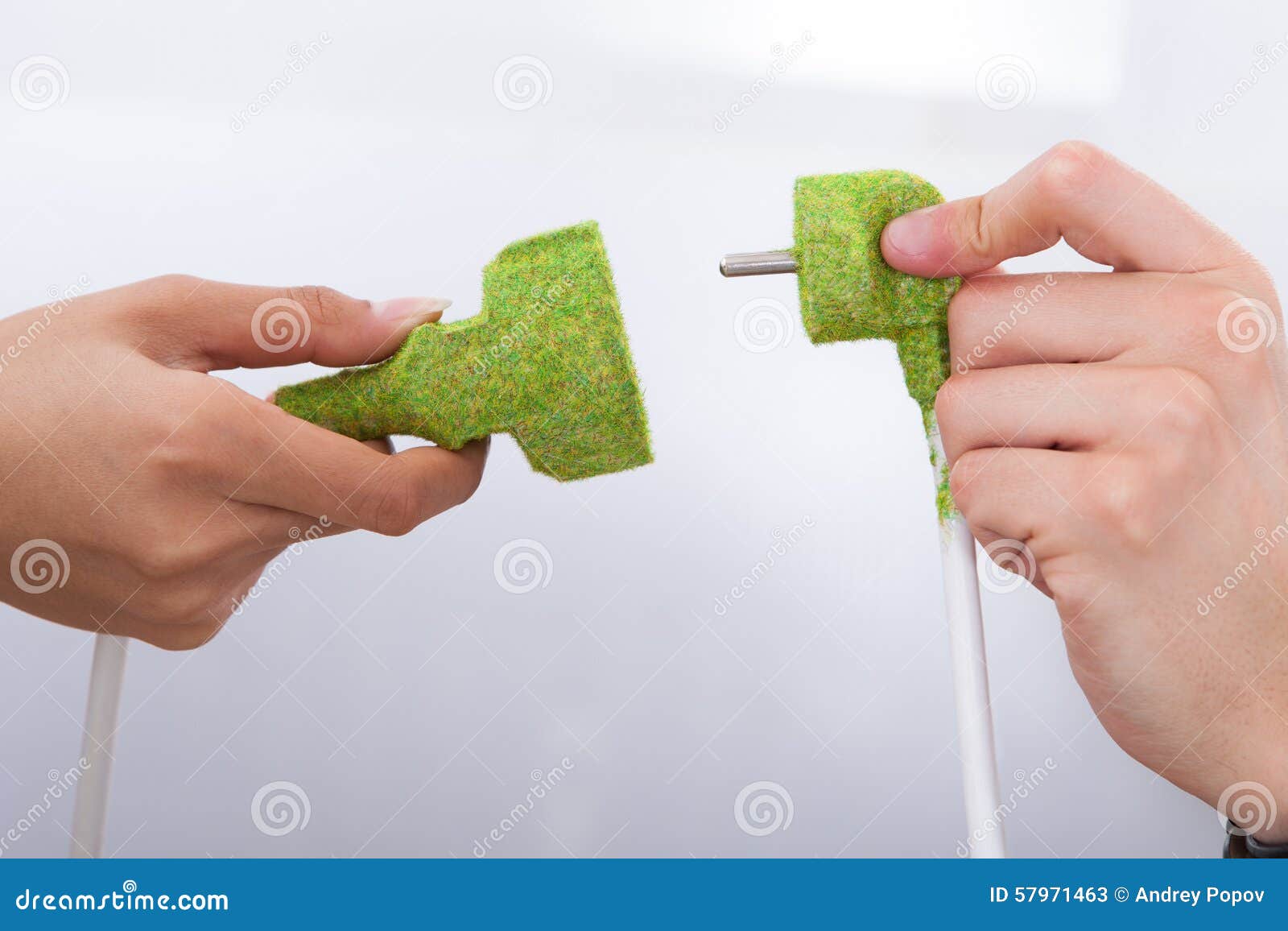 Hands Fixing Green Plugs stock image. Image of connecter - 57971463