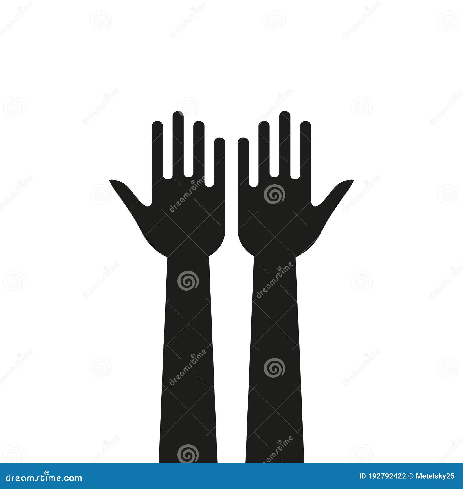 Hands in Flat Style. Vector Illustration Stock Vector - Illustration of ...