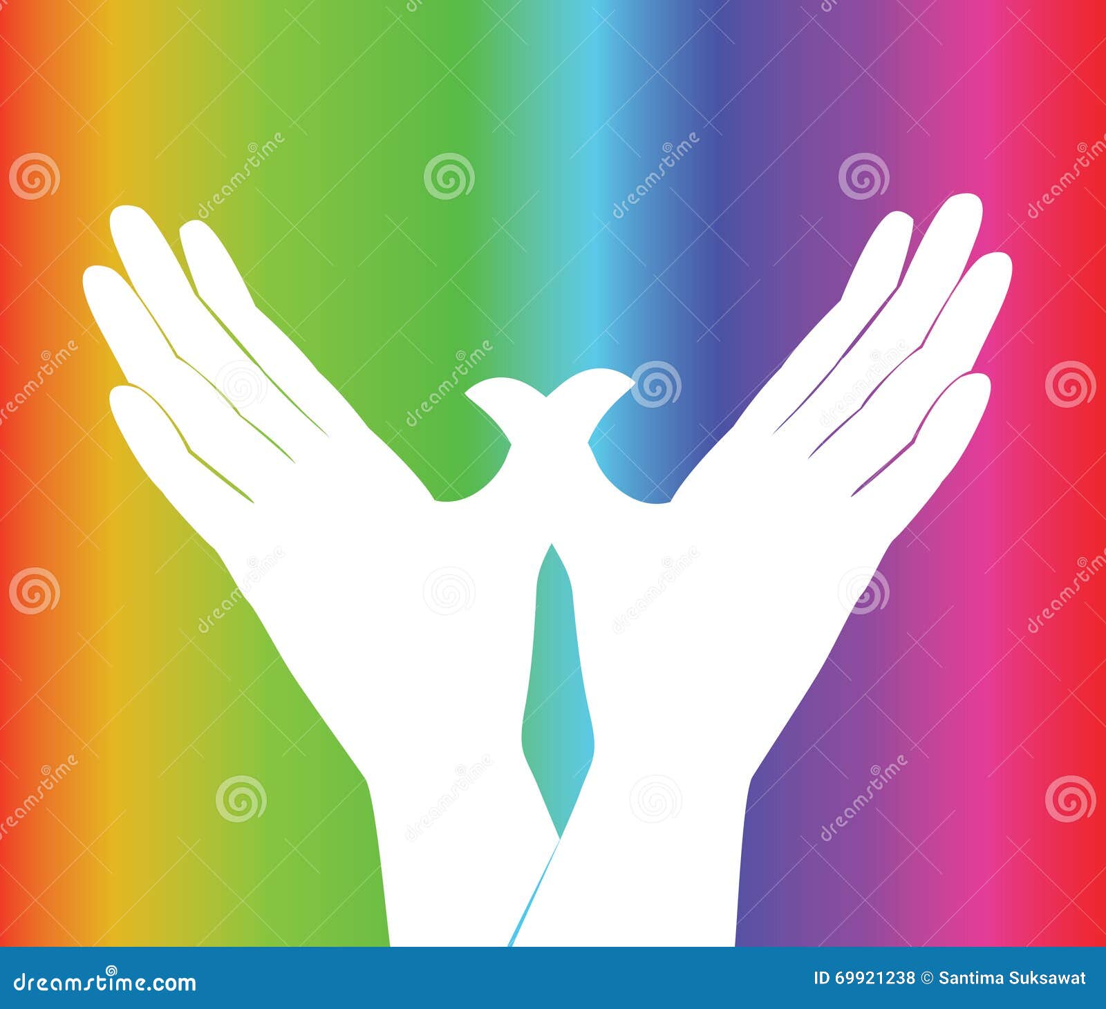 Hands flying vector stock vector. Illustration of logo - 69921238