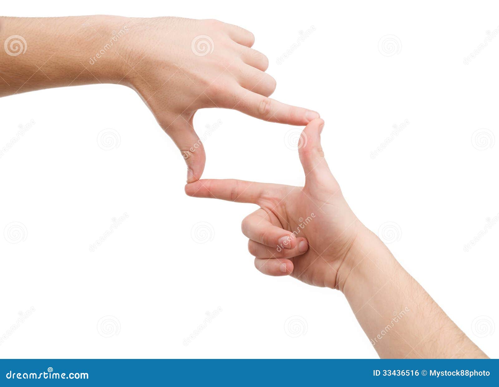 Hands focusing. stock photo. Image of hand, shape, showing - 33436516