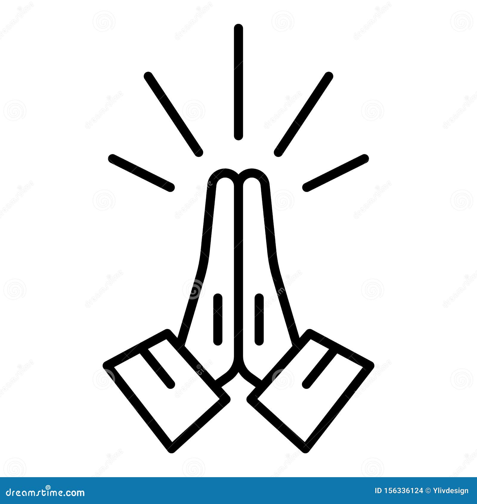 Hands Folded in Prayer Icon, Outline Style Stock Vector - Illustration ... Hands Folded in Prayer Icon, Outline Style Stock Vector - Illustration ...