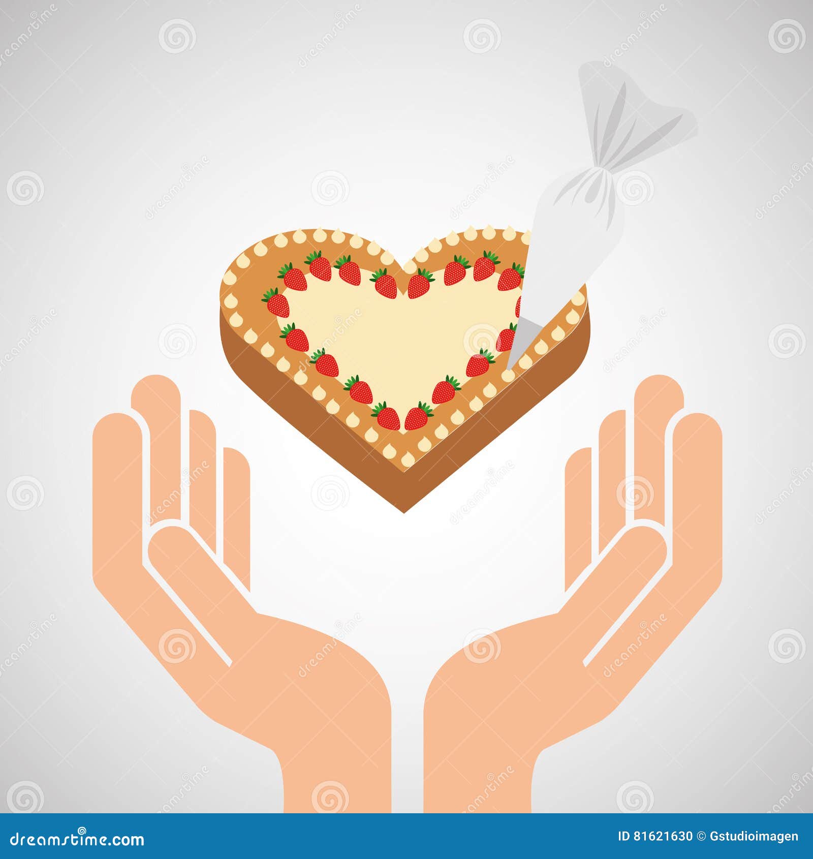 Hands Food Preparing Cake Ht Decor Stock Vector - Illustration of ...