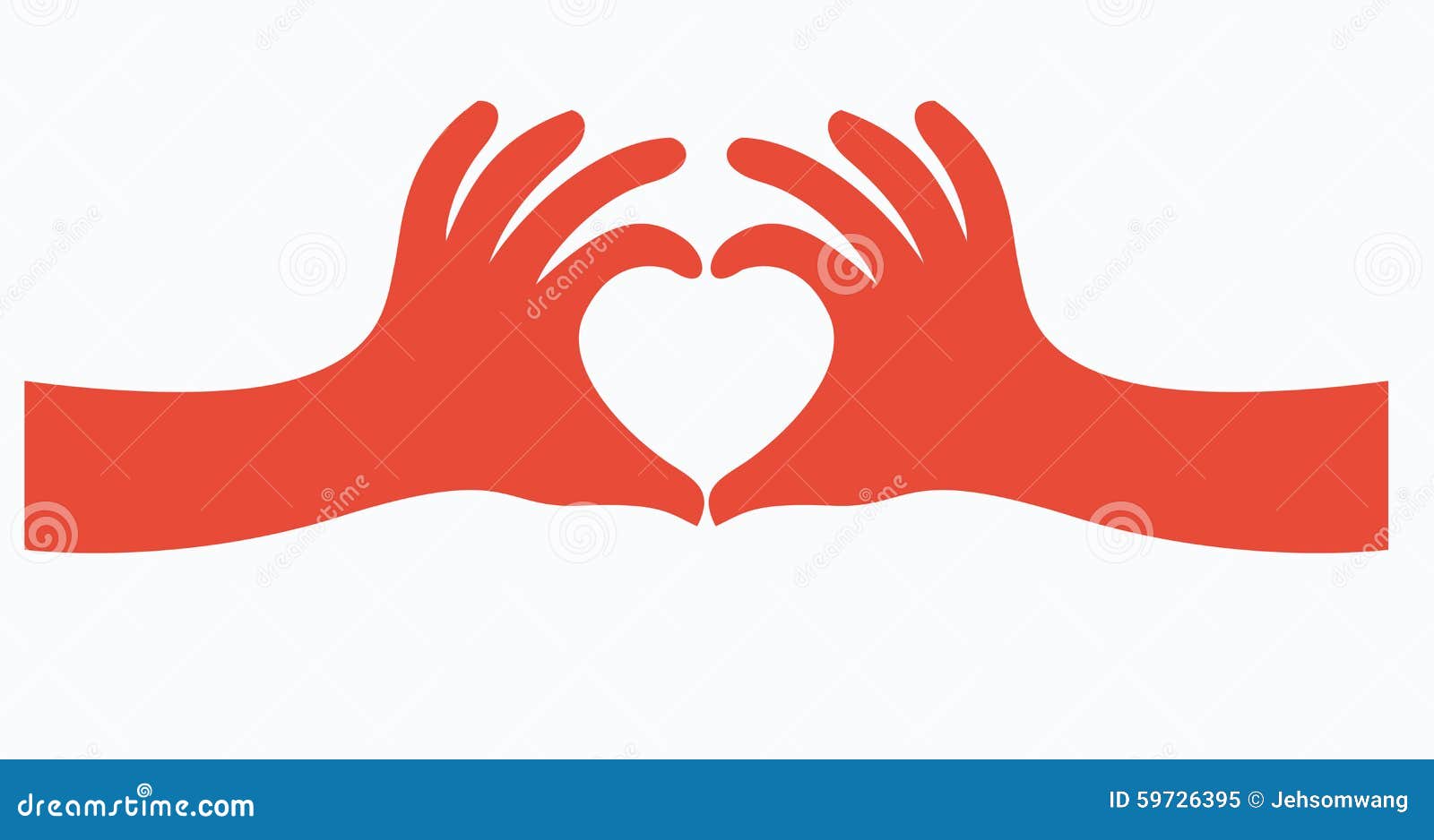 Hands in the form of heart stock vector. Illustration of hand - 59726395