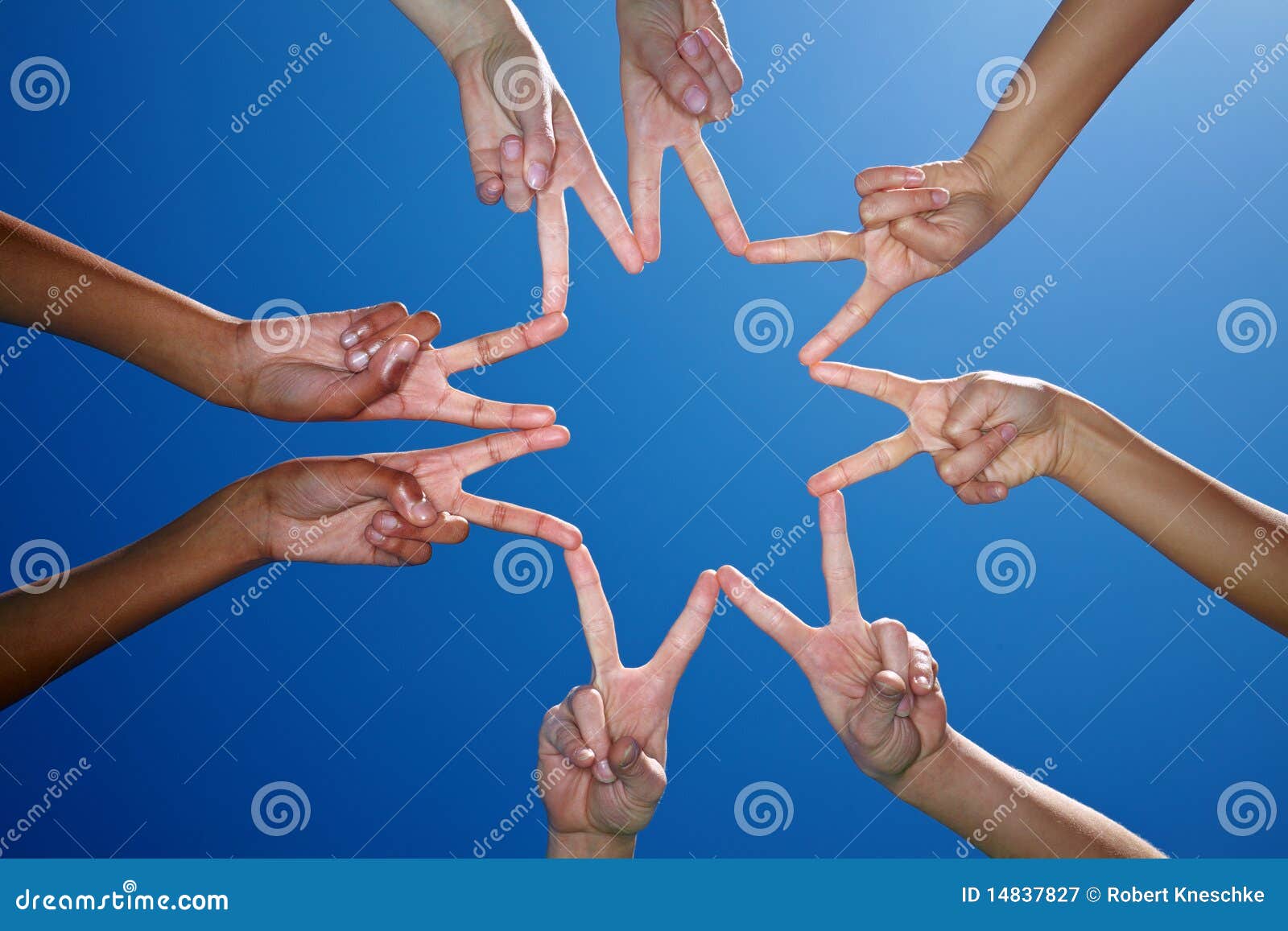 Hands Form a Star with Fingers Stock Image - Image of peace, creativity ...