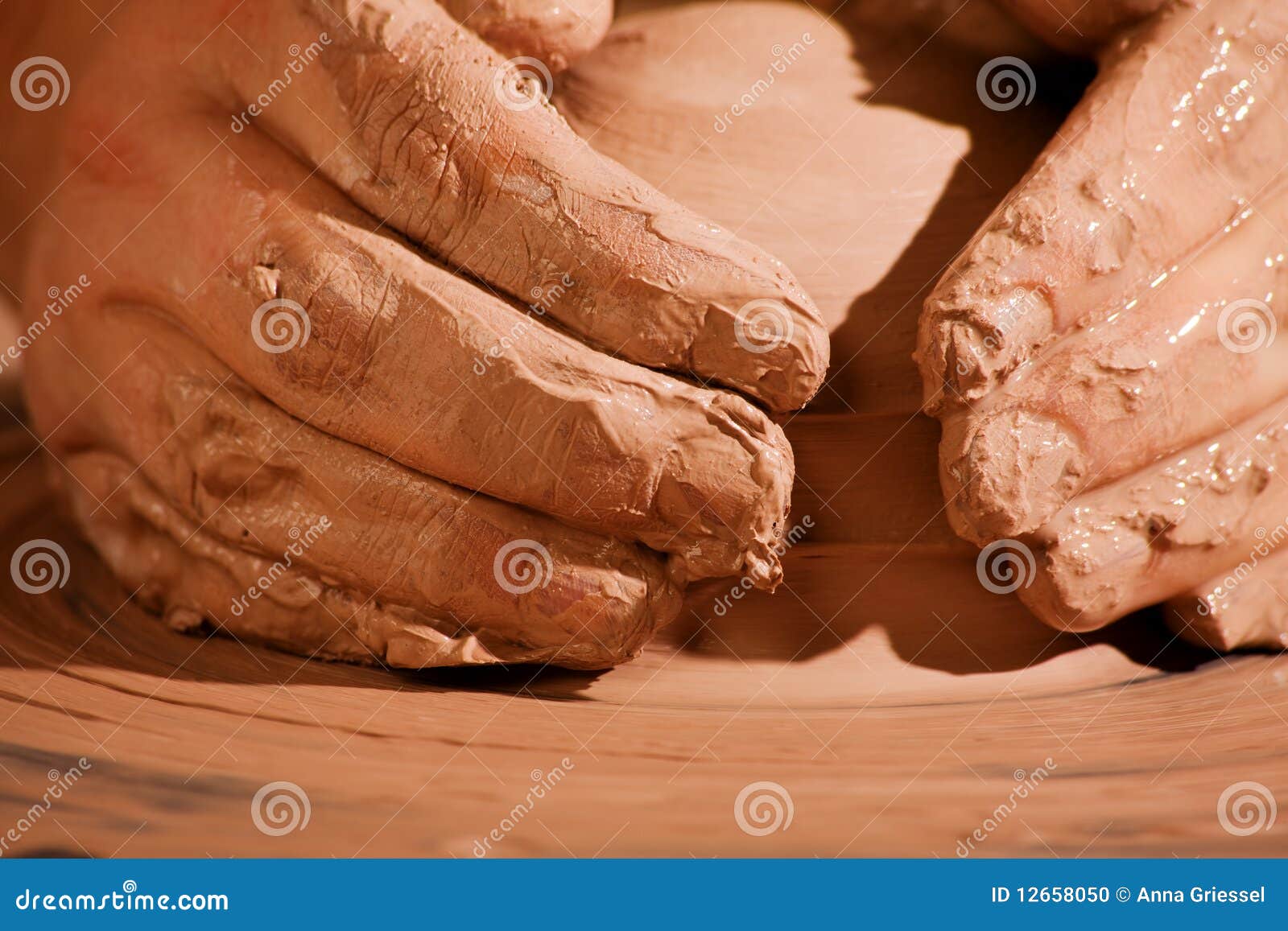Hands forming clay stock photo. Image of artist, rotate - 12658050