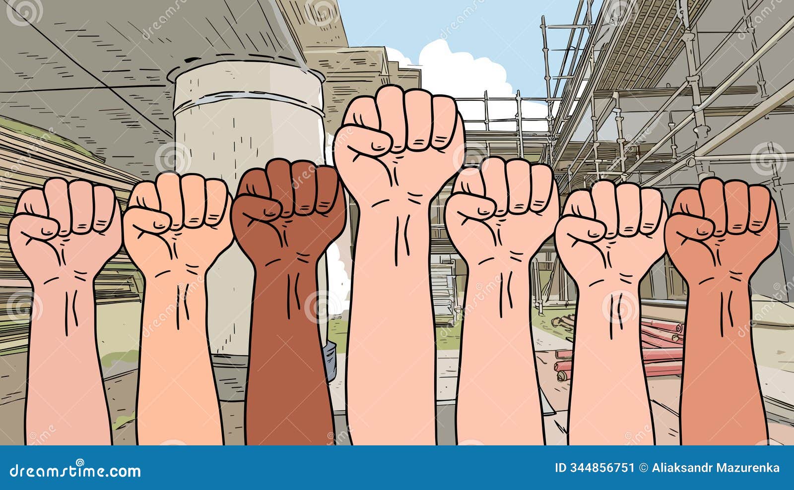 Hands Forming Fist, Symbolizing Teamwork and Collaboration in ...