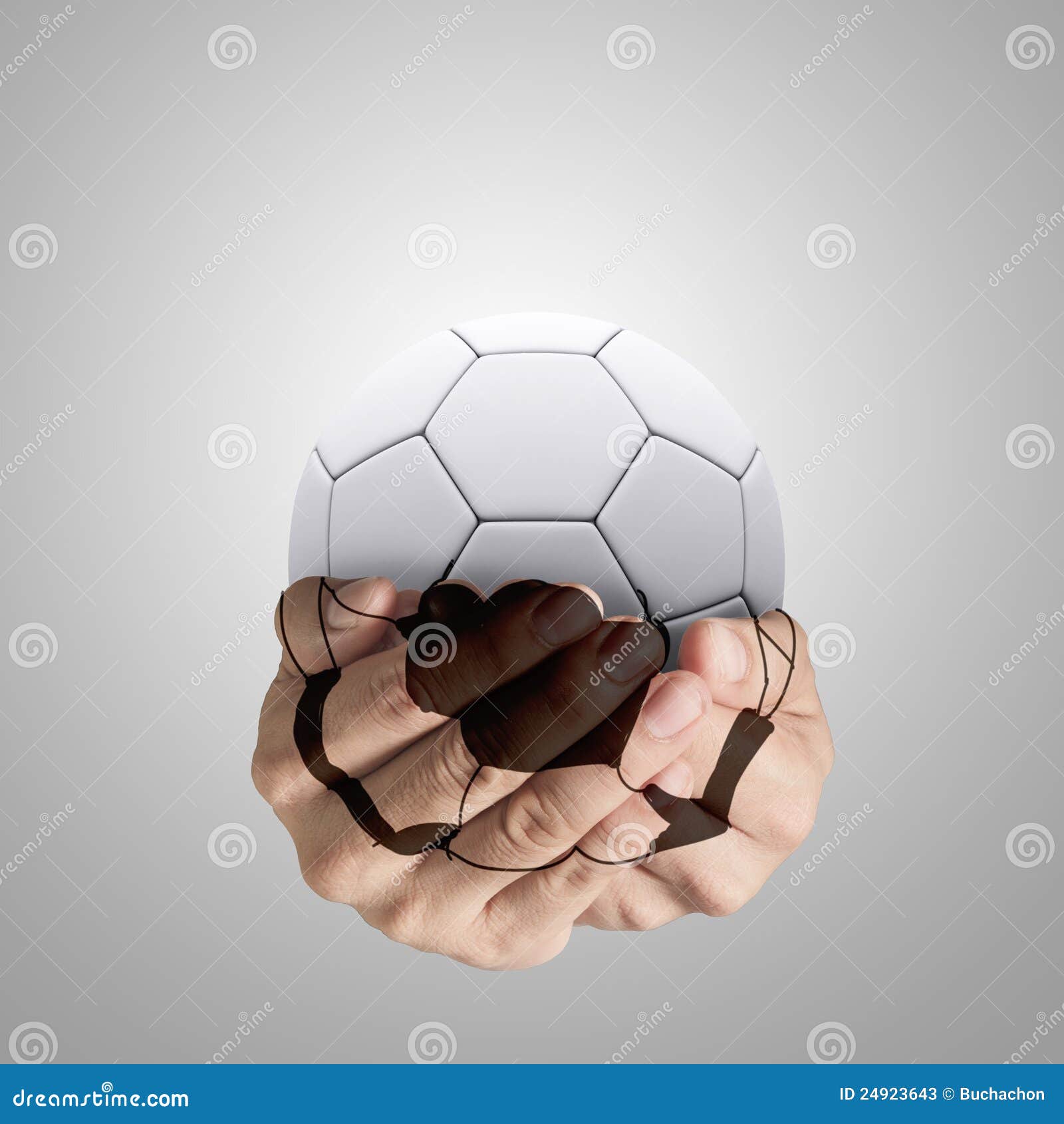 Hands forming a football stock image. Image of allegory - 24923643