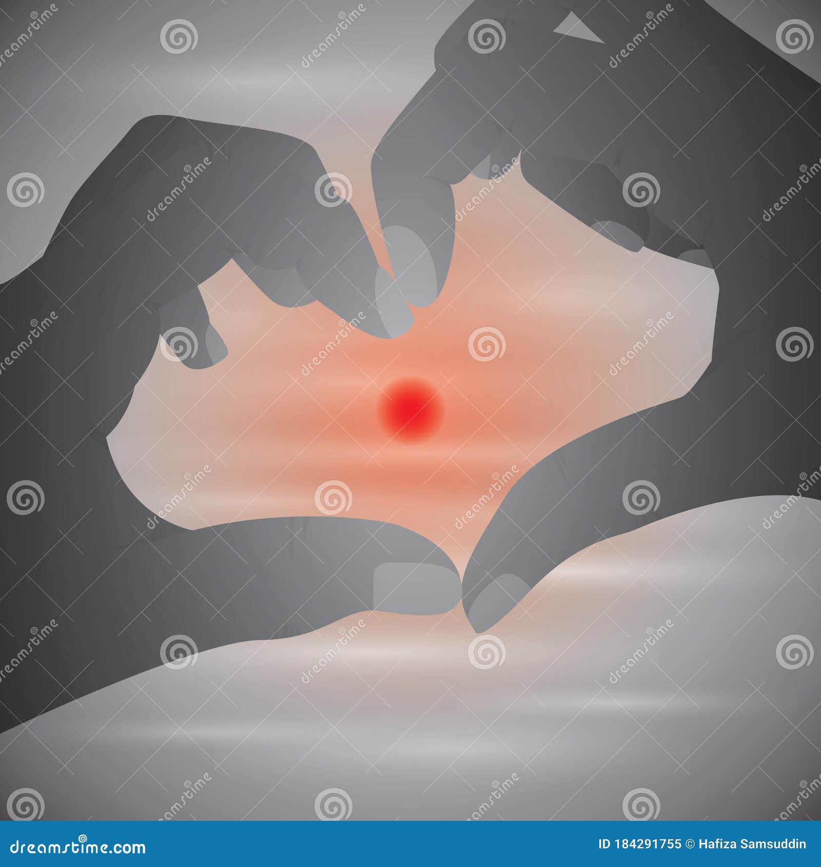 Hands Forming a Heart Shape. Vector Illustration Decorative Background ...