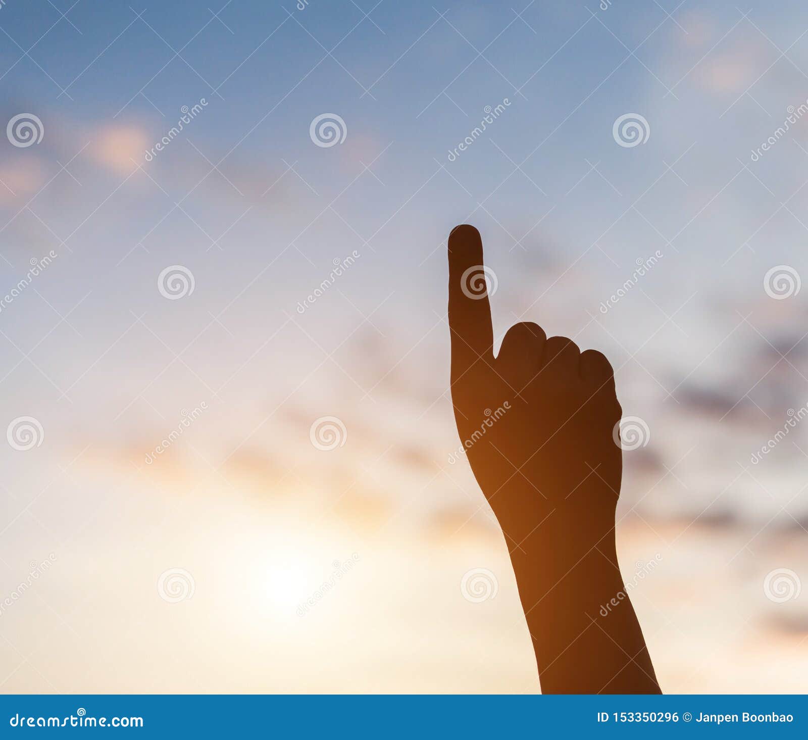 Hands Forming a Shape with Sunset Silhouette Stock Photo - Image of ...