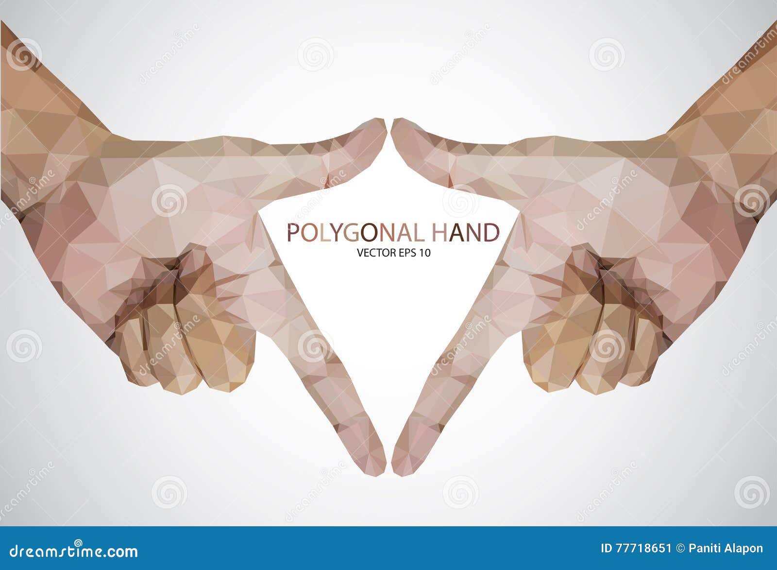 Hands Forming Triangle Sign Stock Vector - Illustration of isolation ...