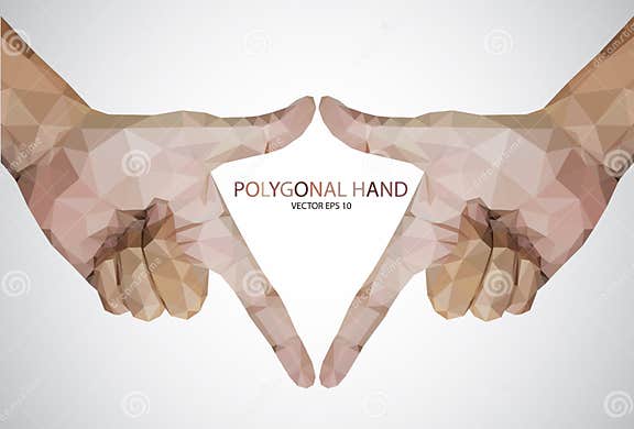 Hands Forming Triangle Sign Stock Vector - Illustration of isolation ...