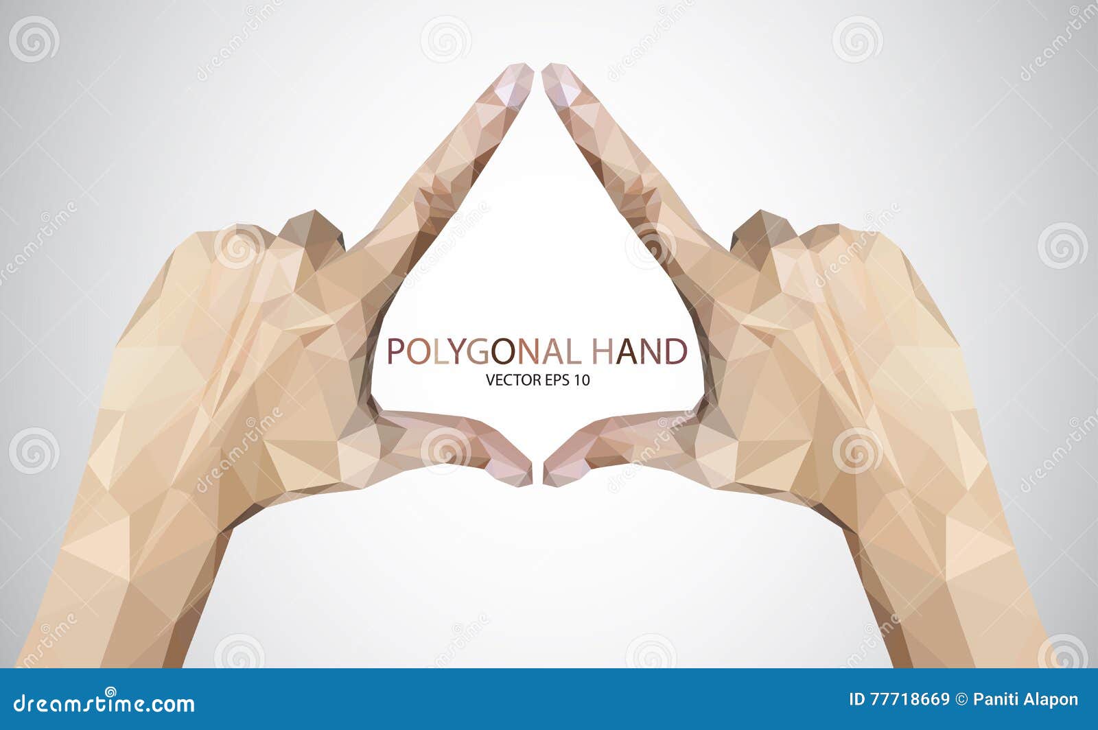 Hands Forming Triangle Sign Stock Vector - Illustration of finger ...