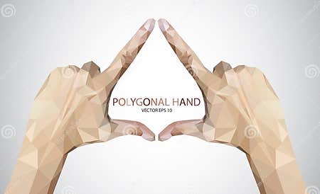 Hands Forming Triangle Sign Stock Vector - Illustration of finger ...