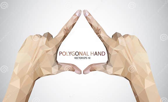 Hands Forming Triangle Sign Stock Vector - Illustration of finger ...