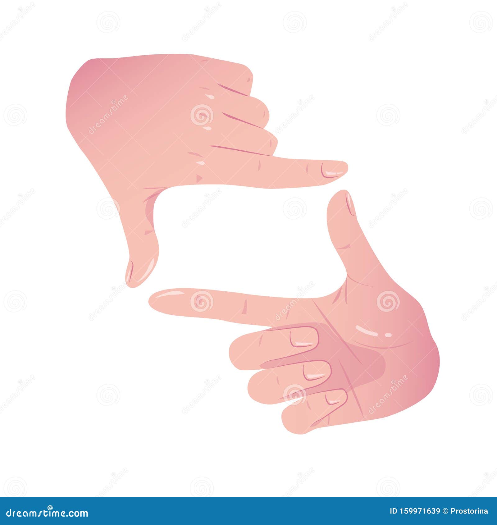 Hands Frame Cropping Gesture. Flat Framing Hands. Hands Taking Focus ...