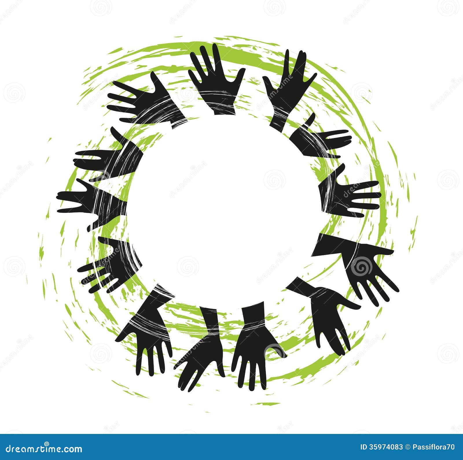 Hands frame stock vector. Illustration of hands, paintings - 35974083