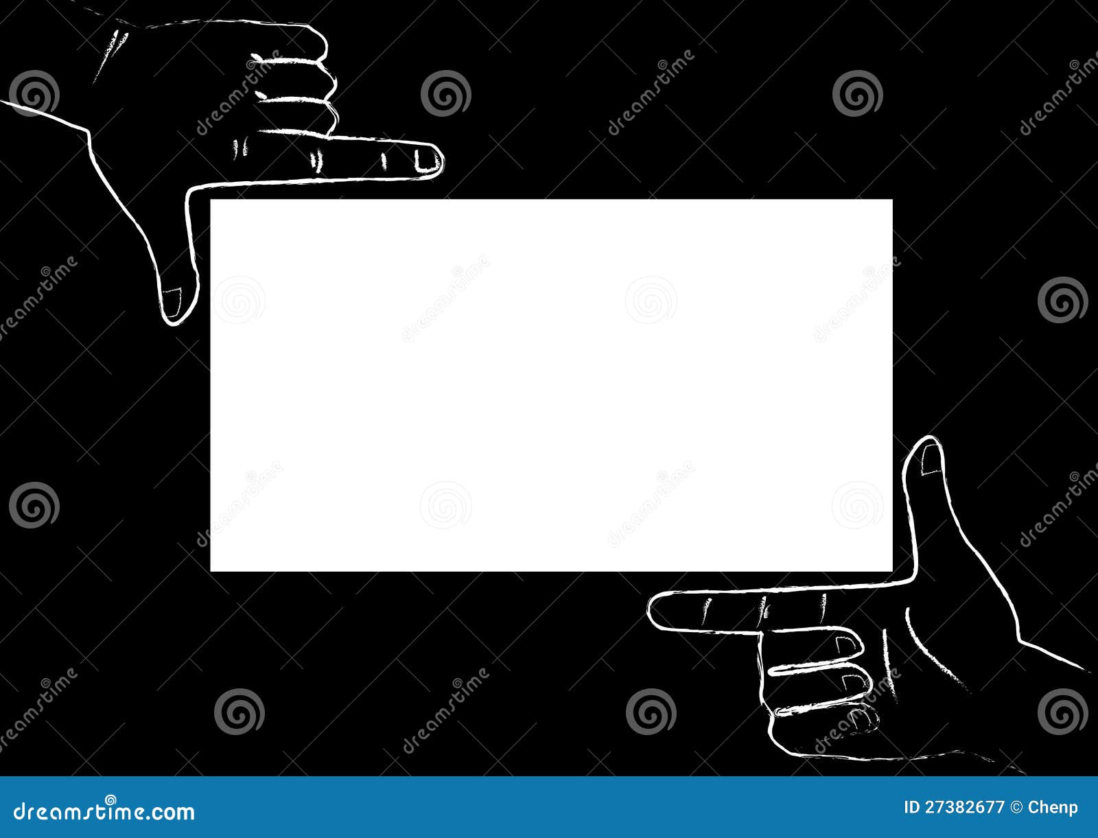 Hands framing stock vector. Illustration of instructions - 27382677