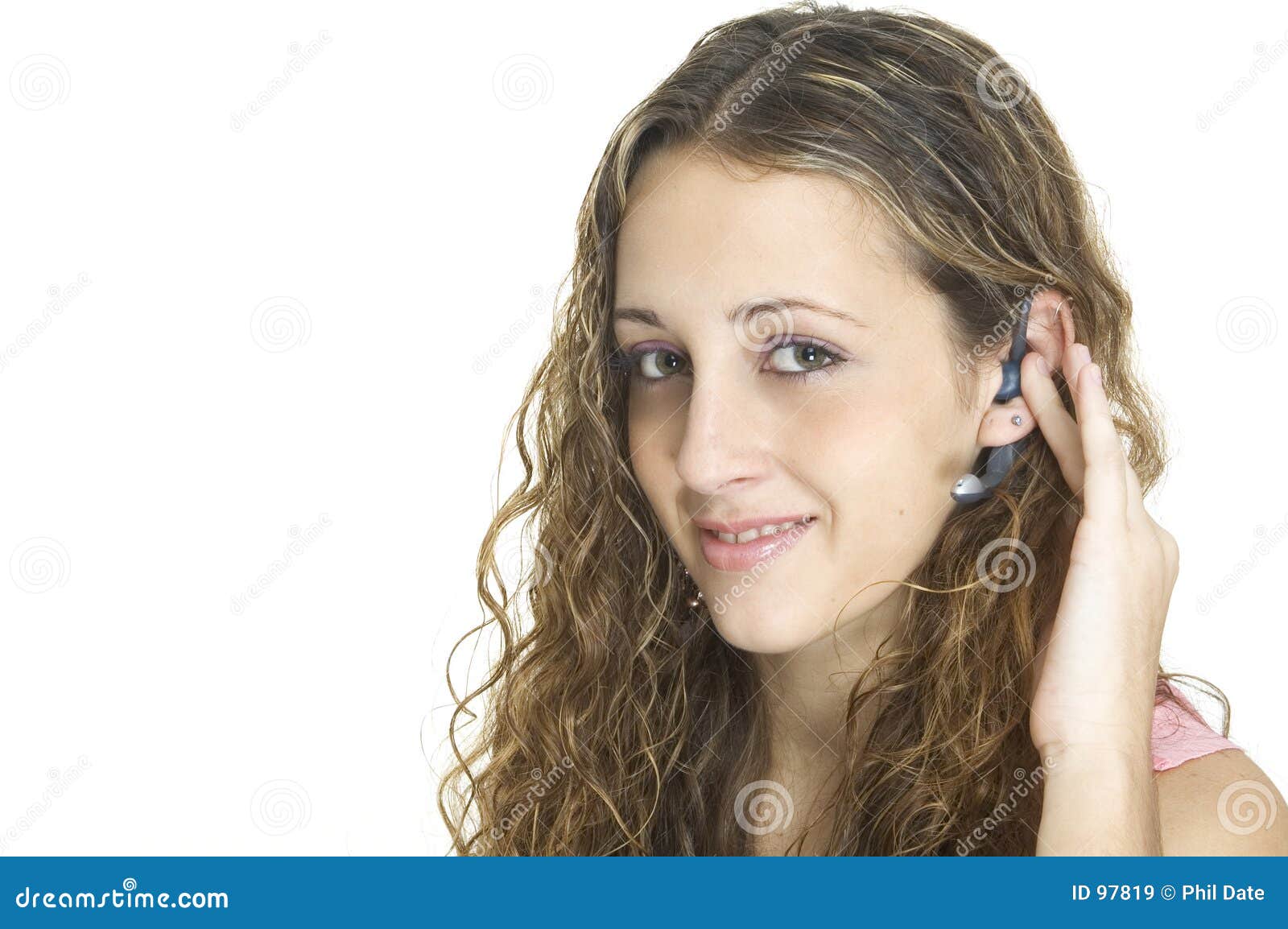 Hands-Free stock image. Image of lady, hair, attractive - 97819