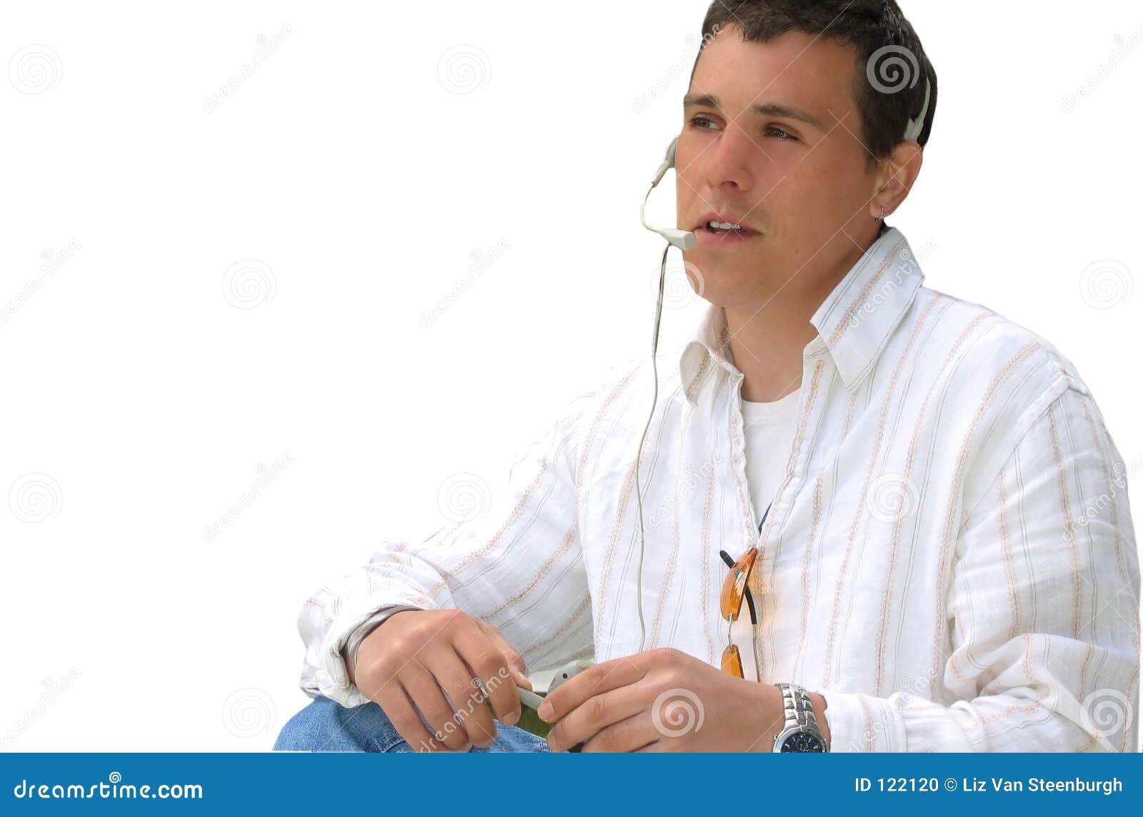 Hands Free Communication stock photo. Image of agent, hands - 122120