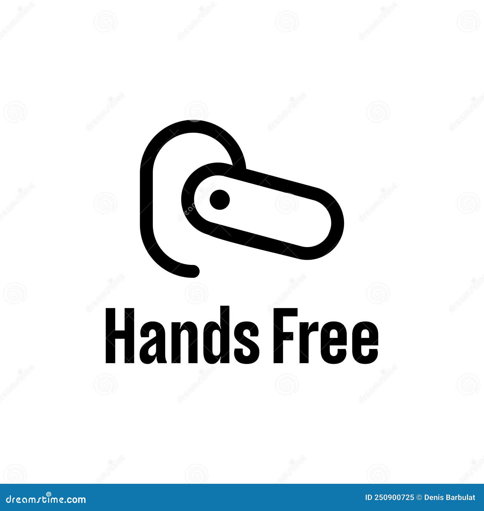 Hands Free vector sign stock vector. Illustration of technology - 250900725
