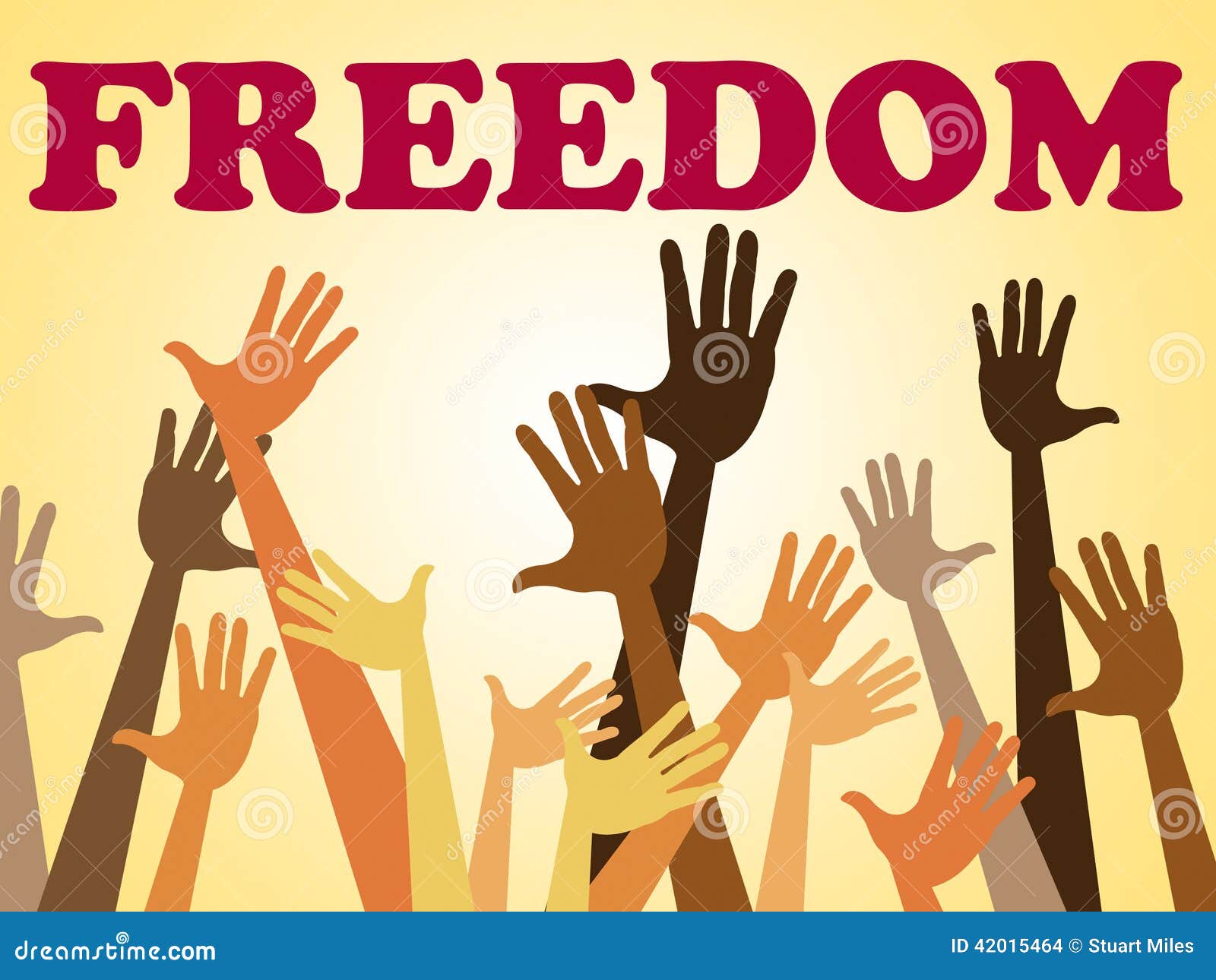 Hands Freedom Means Break Out and Escape Stock Illustration ...