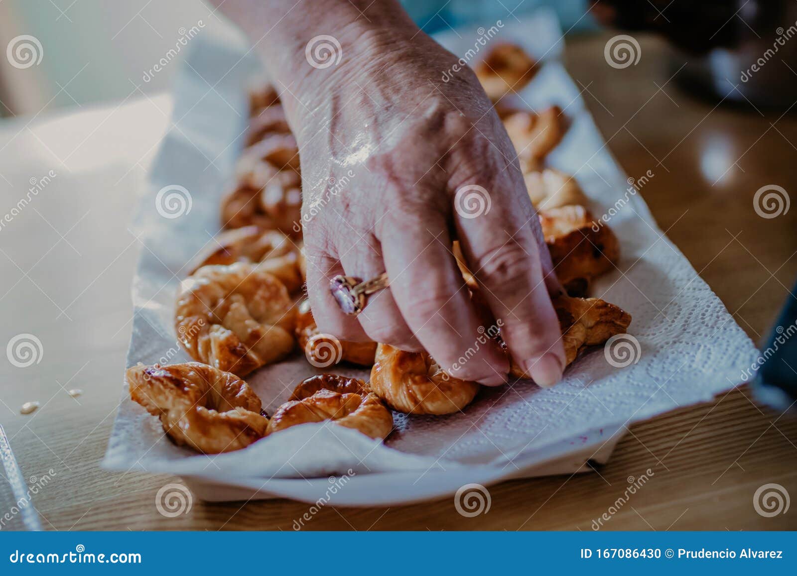 Hands with Fresh Sweets or Donuts Stock Photo - Image of appetite ...