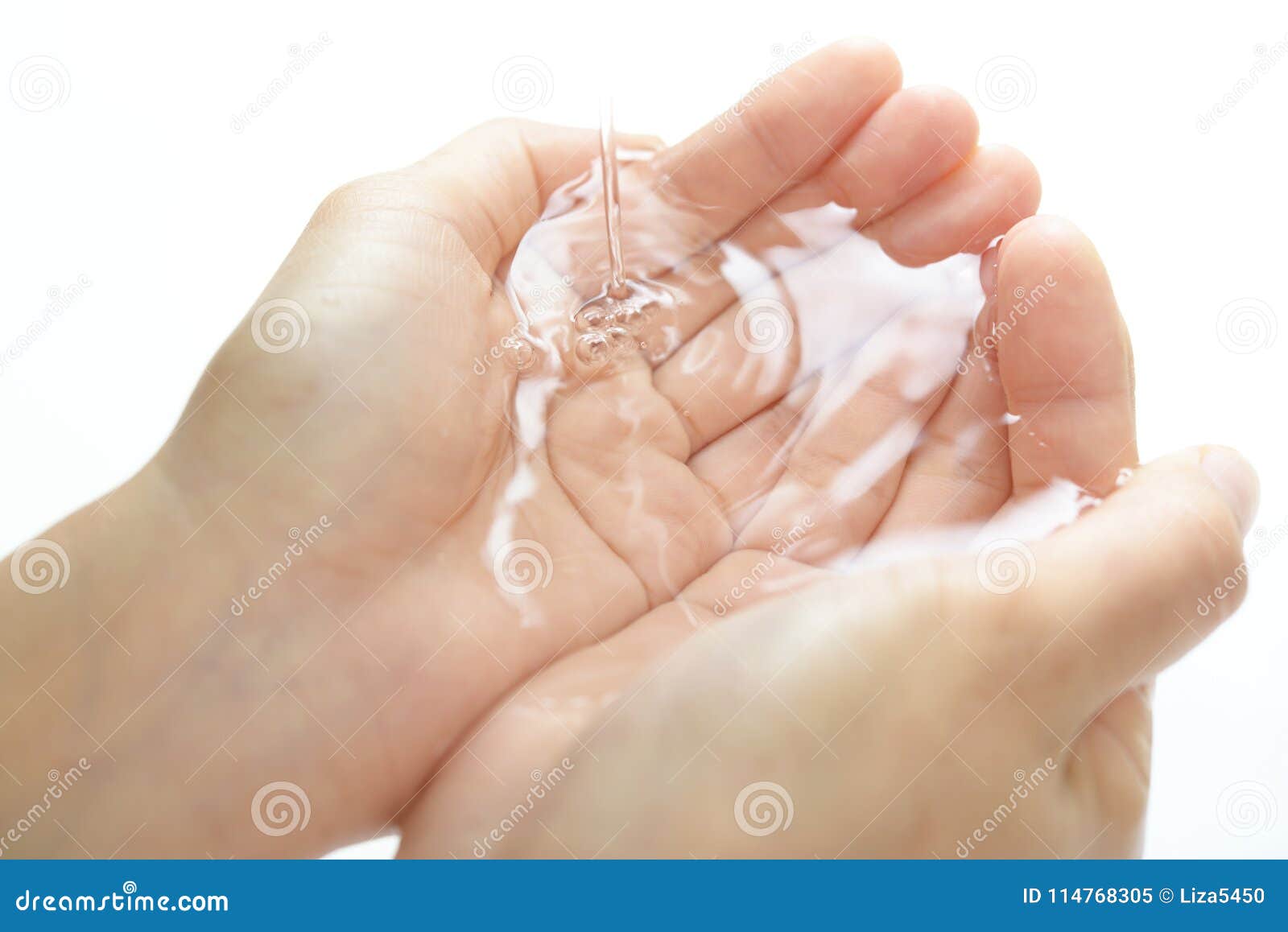 Hands full of water stock image. Image of happiness - 114768305