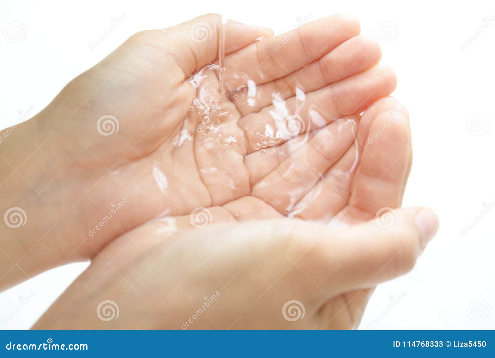 Hands full of water stock image. Image of mineral, drink - 114768333