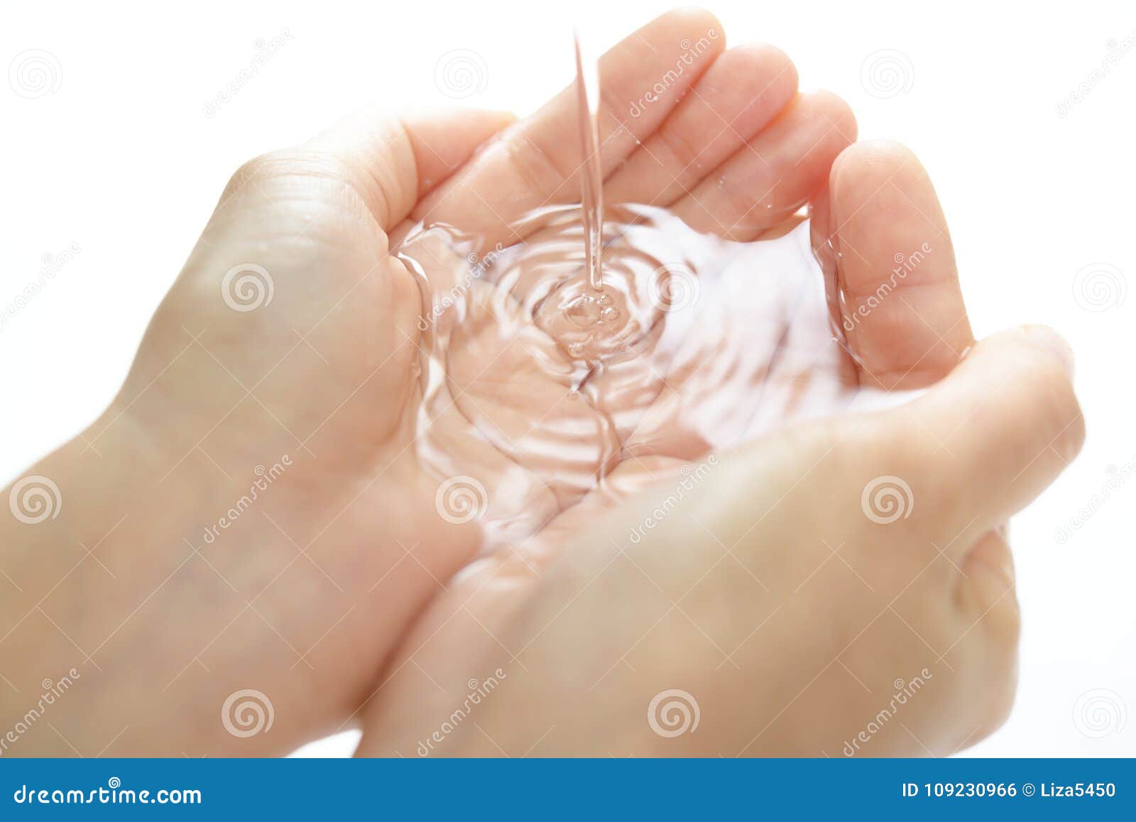 Hands full of water stock photo. Image of clear, mineral - 109230966