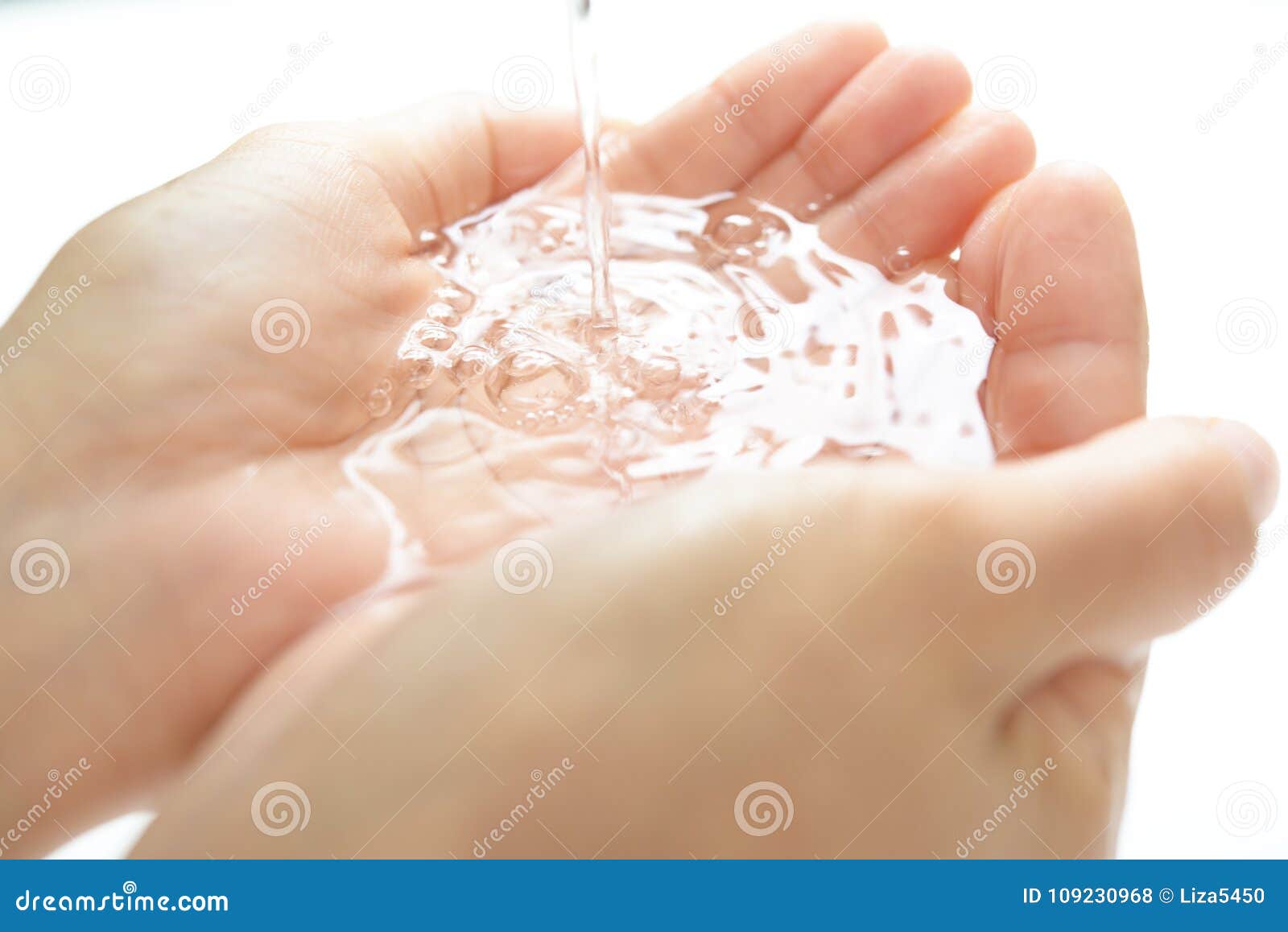 Hands full of water stock photo. Image of break, cold - 109230968