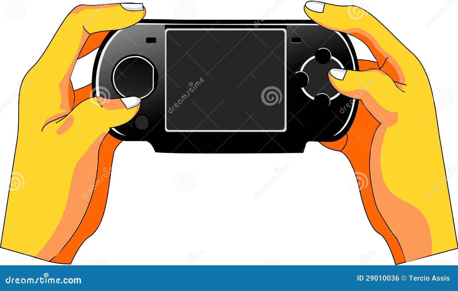 Hands on Game stock vector. Illustration of button, childhood - 29010036
