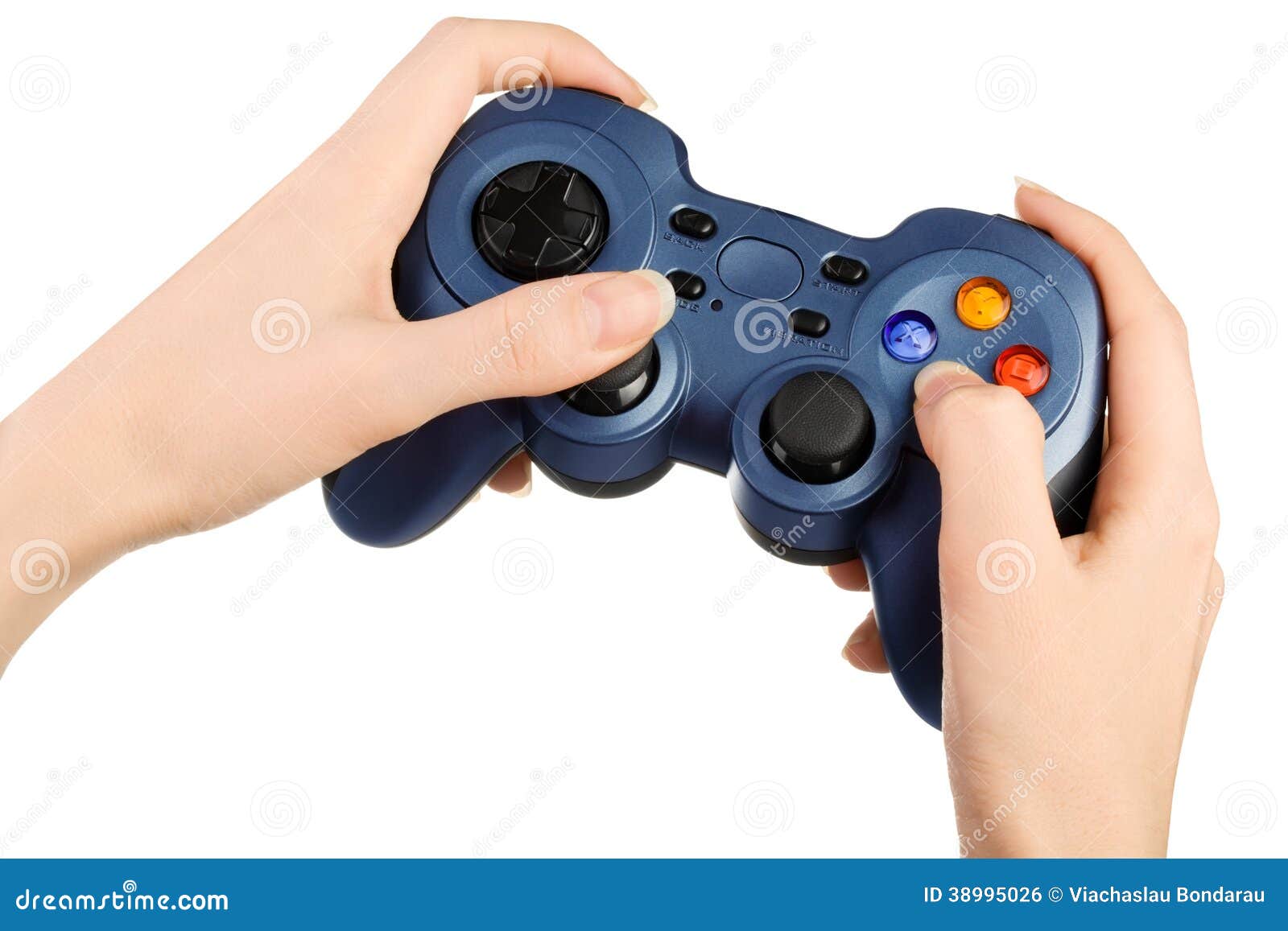 Hands with gamepad editorial photo. Image of isolated - 38995026