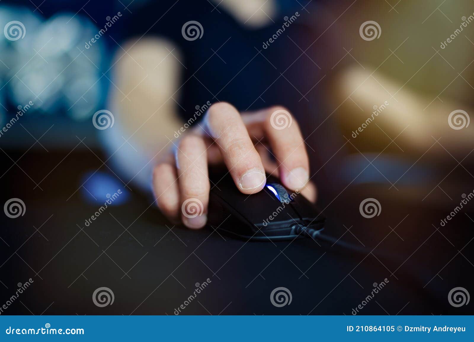 Hands Gamer Playing in the Video Game Using Keyboard and Mouse Stock ...