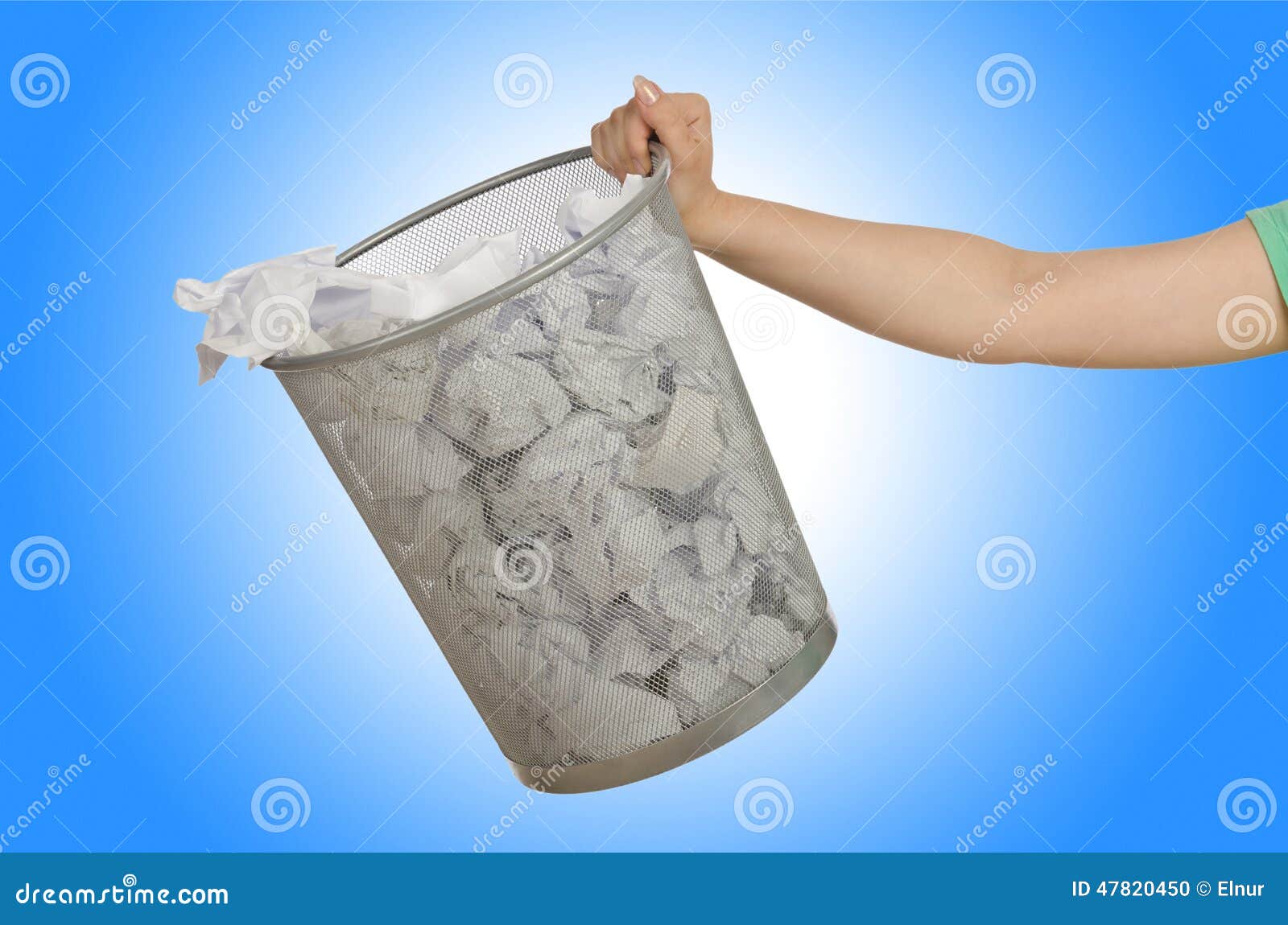 Hands with garbage bin stock photo. Image of page, full - 47820450