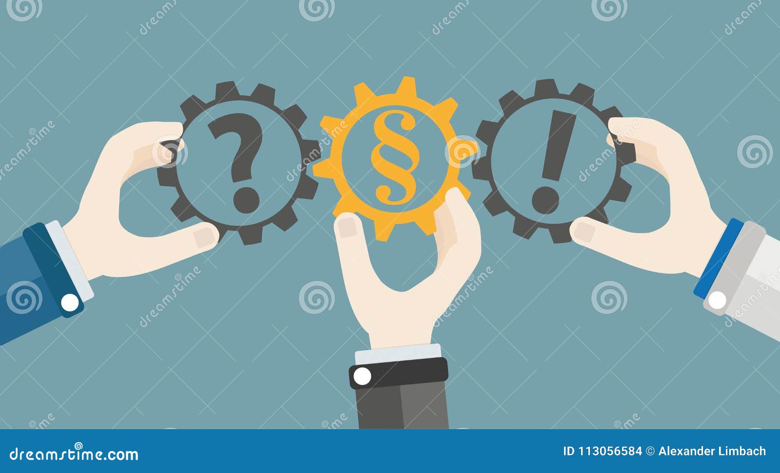 Hands Gears Idea Question Answer Paragraph Teamwork Concept Stock ...