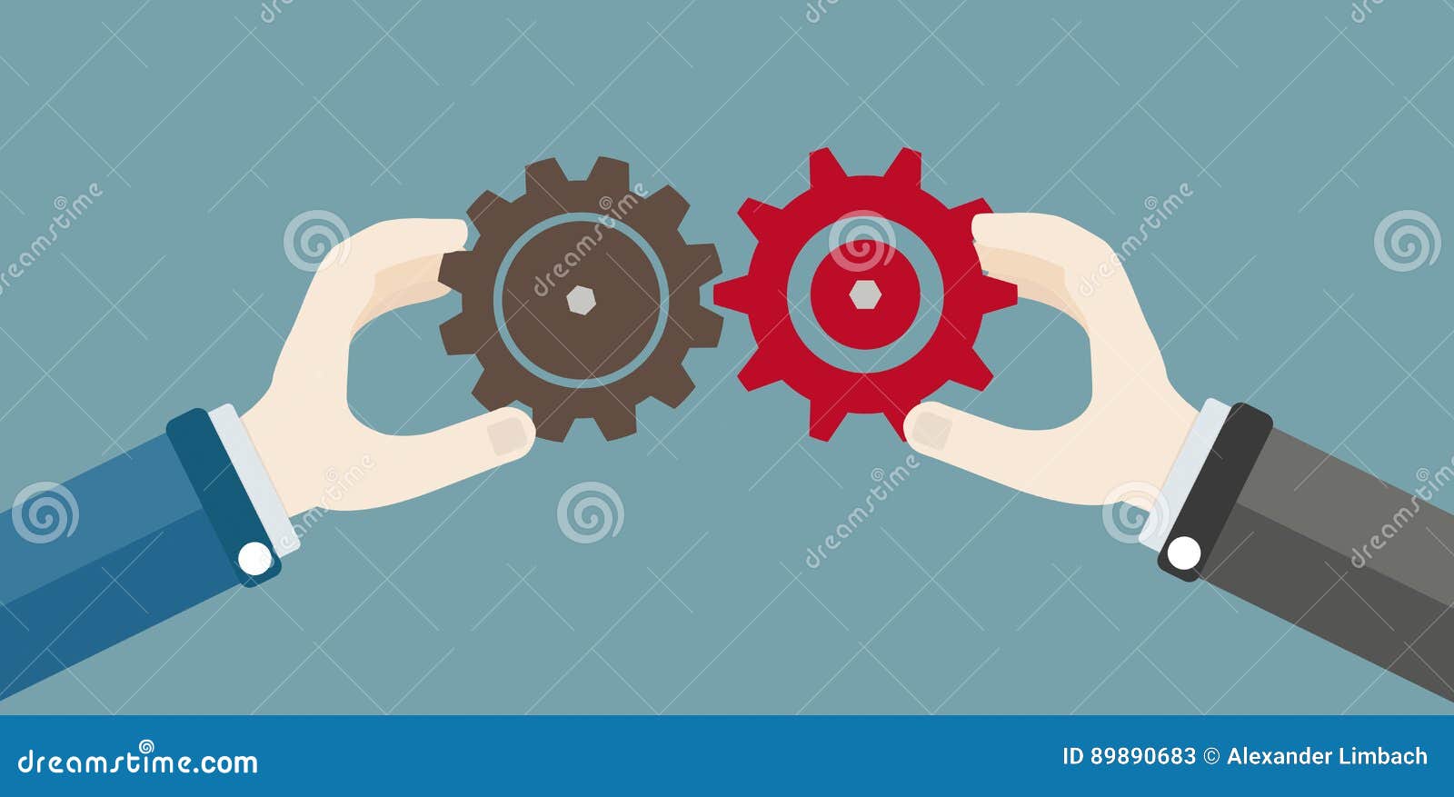 Hands Gears Businessman Teamwork Concept Stock Vector - Illustration of ...