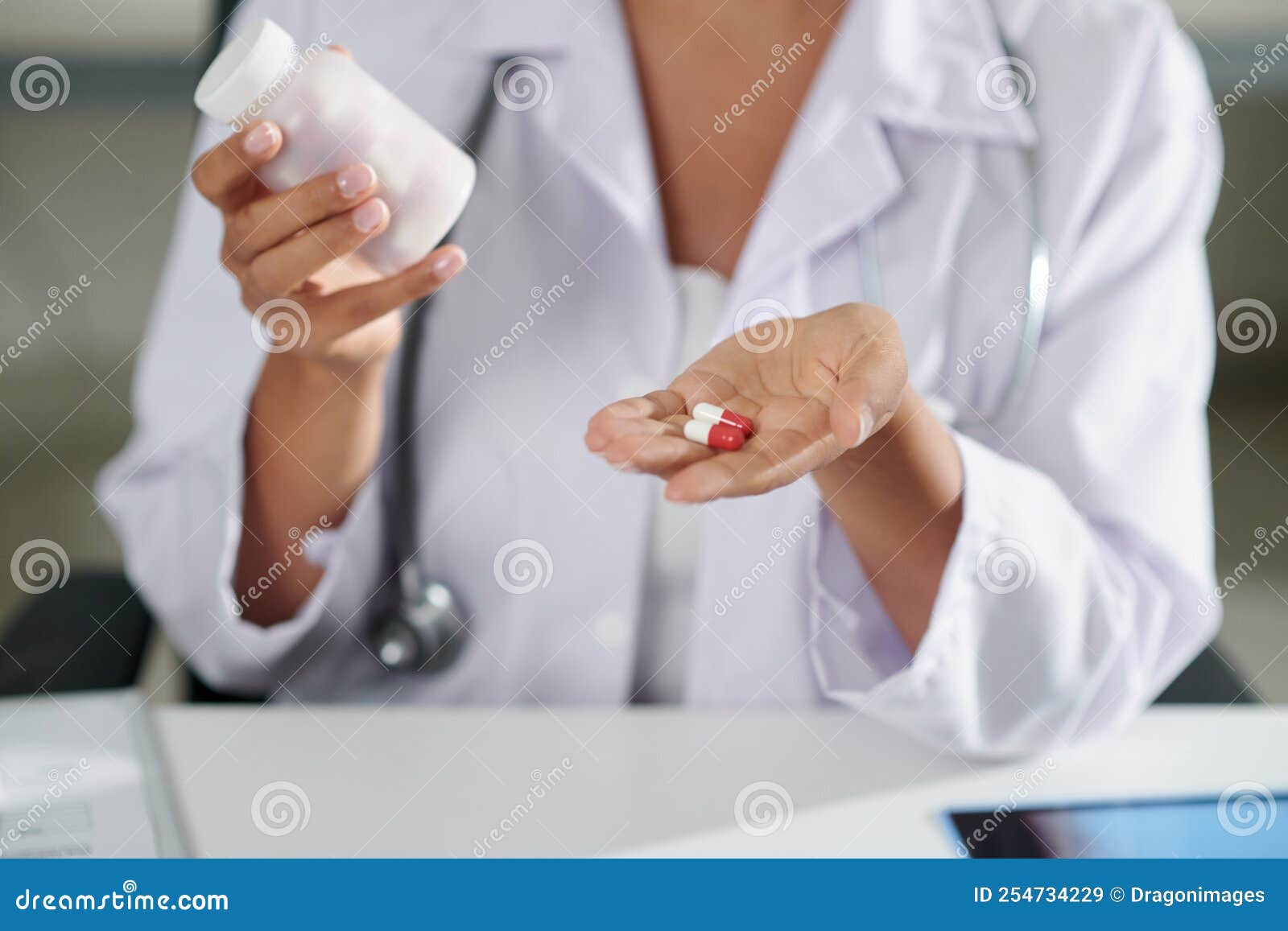 Doctor Offering Effective Remedy Stock Image - Image of supplement ...