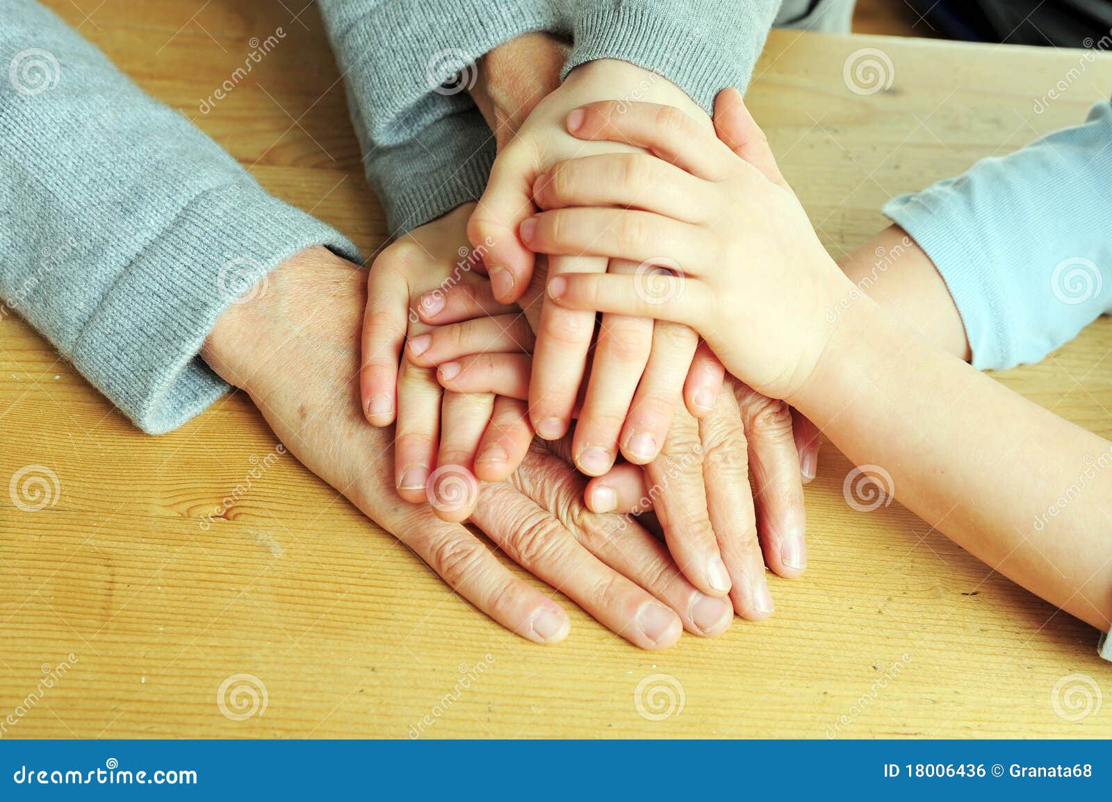 Hands of generations stock photo. Image of table, hand - 18006436