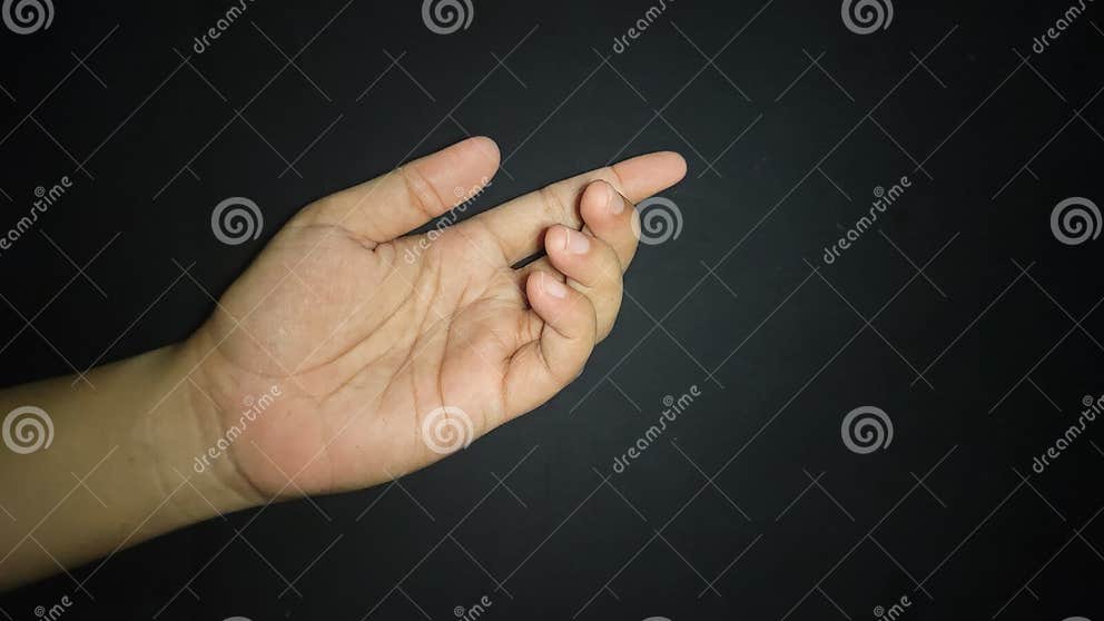 Hands with a Gesture Asking for Help. on Black Background Stock Image ...