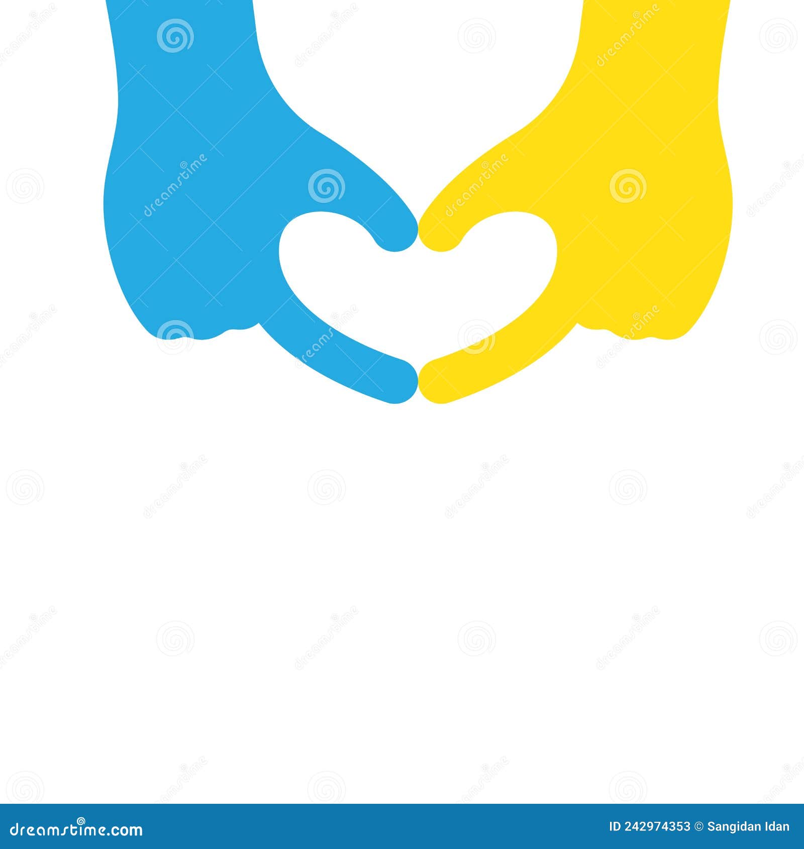 Hands Gesture Making Heart Icon Vector Concept Design Stock Vector ...