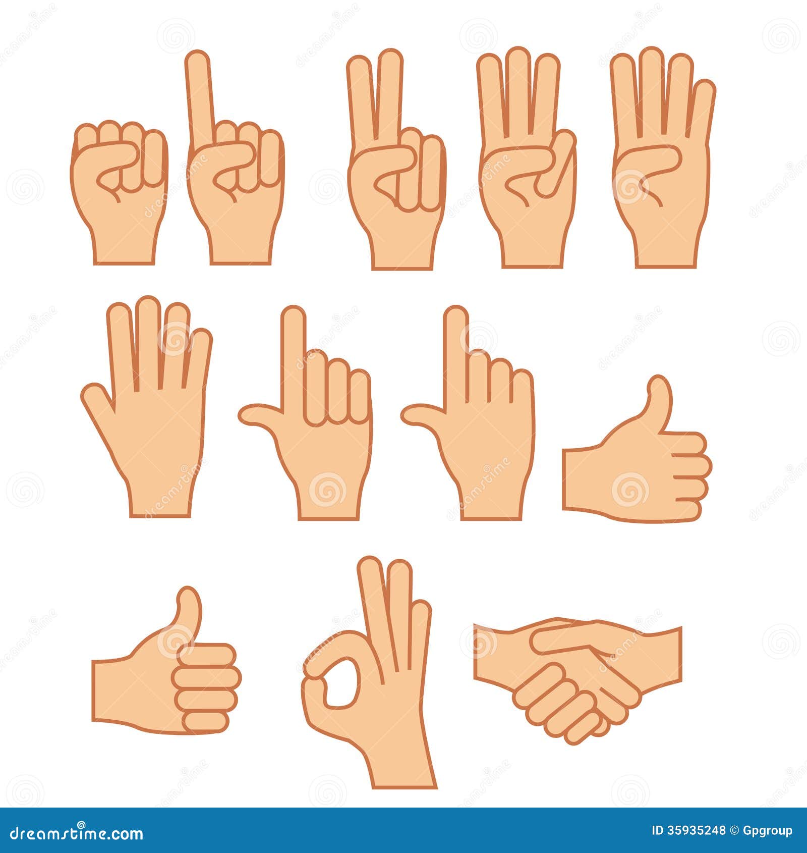 Hands Gesture Numbers. Human Palm And Fingers Show Different Numbers ... Hands Gesture Numbers. Human Palm And Fingers Show Different Numbers ...