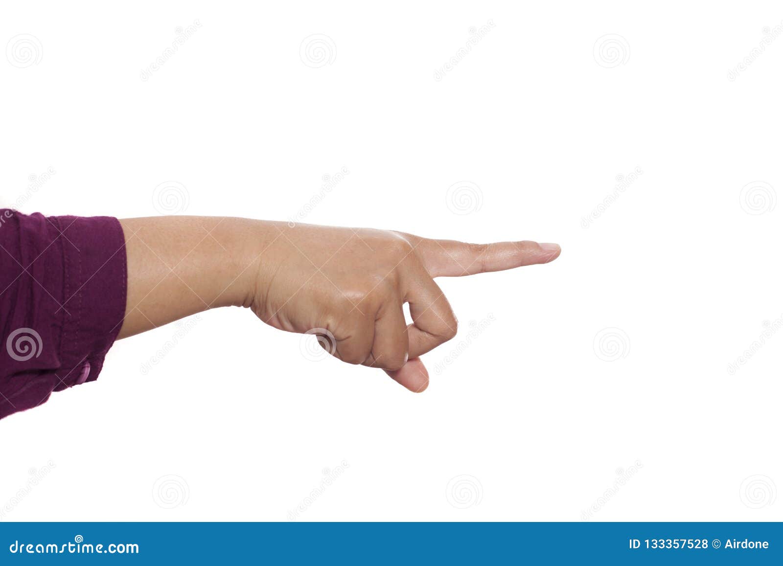 Hands Gesture Set Isolated on White, Pointing Forward Stock Photo ...