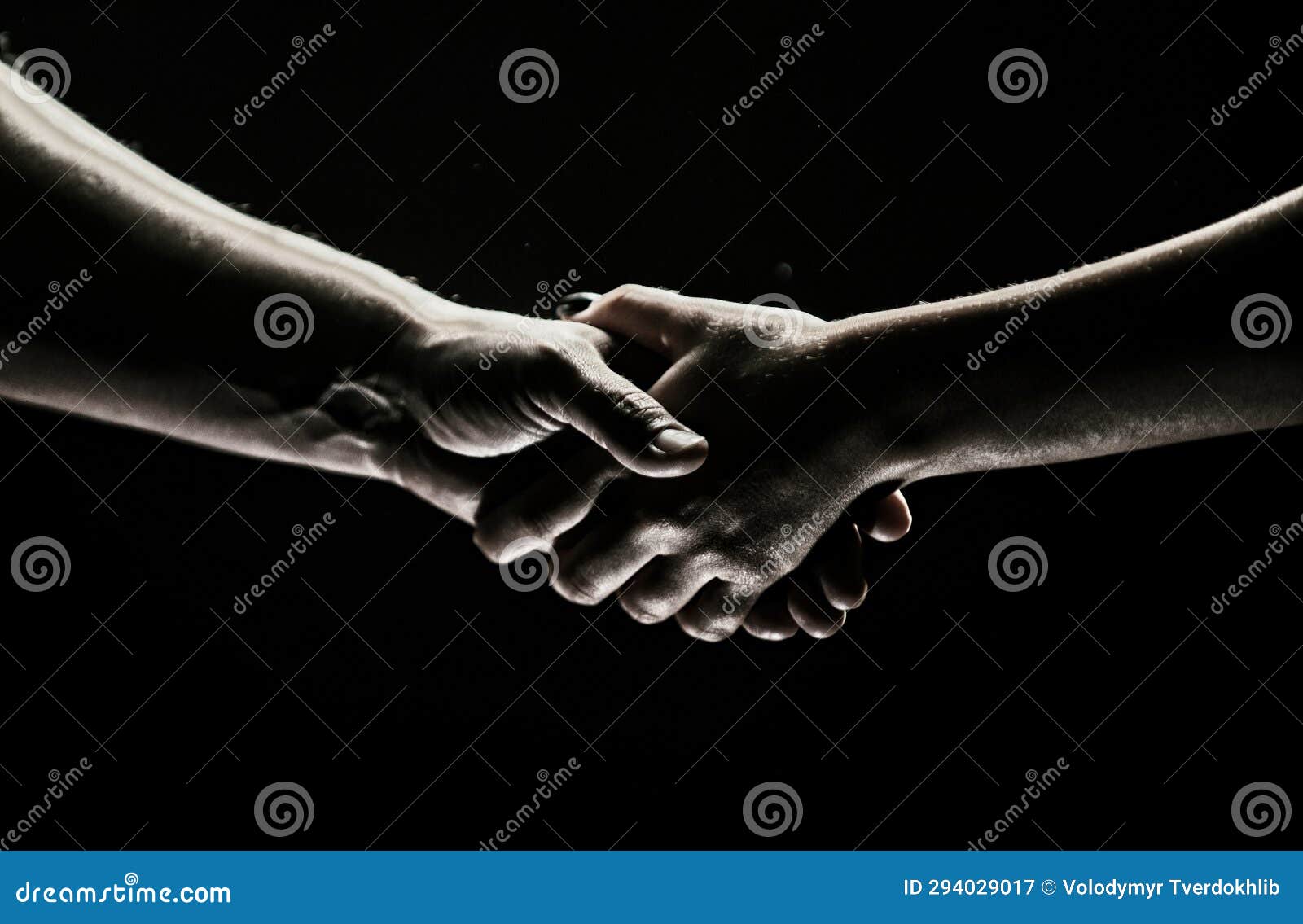 Hands Gesturing on Black Background. Giving a Helping Hand. Support and ...