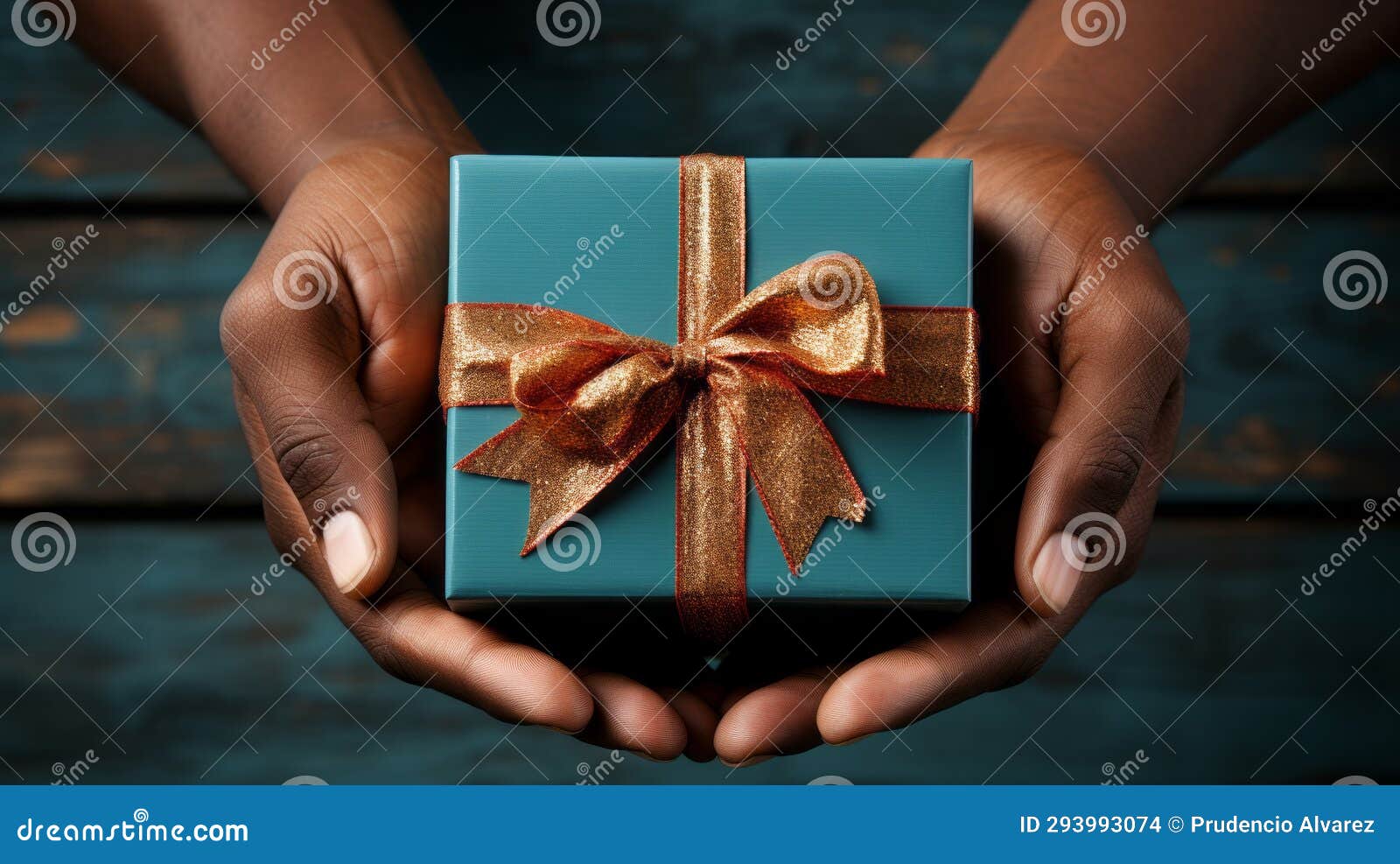 Hands with gift box stock illustration. Illustration of celebrate ...