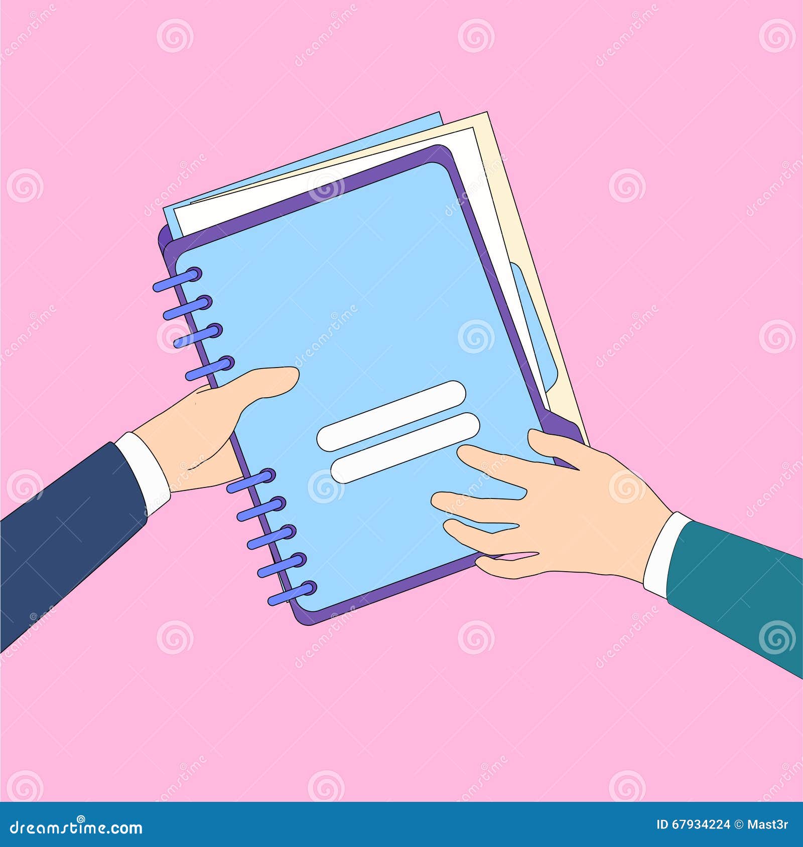 Hands Give Folder Document Papers, Concept Businessmen Share ...