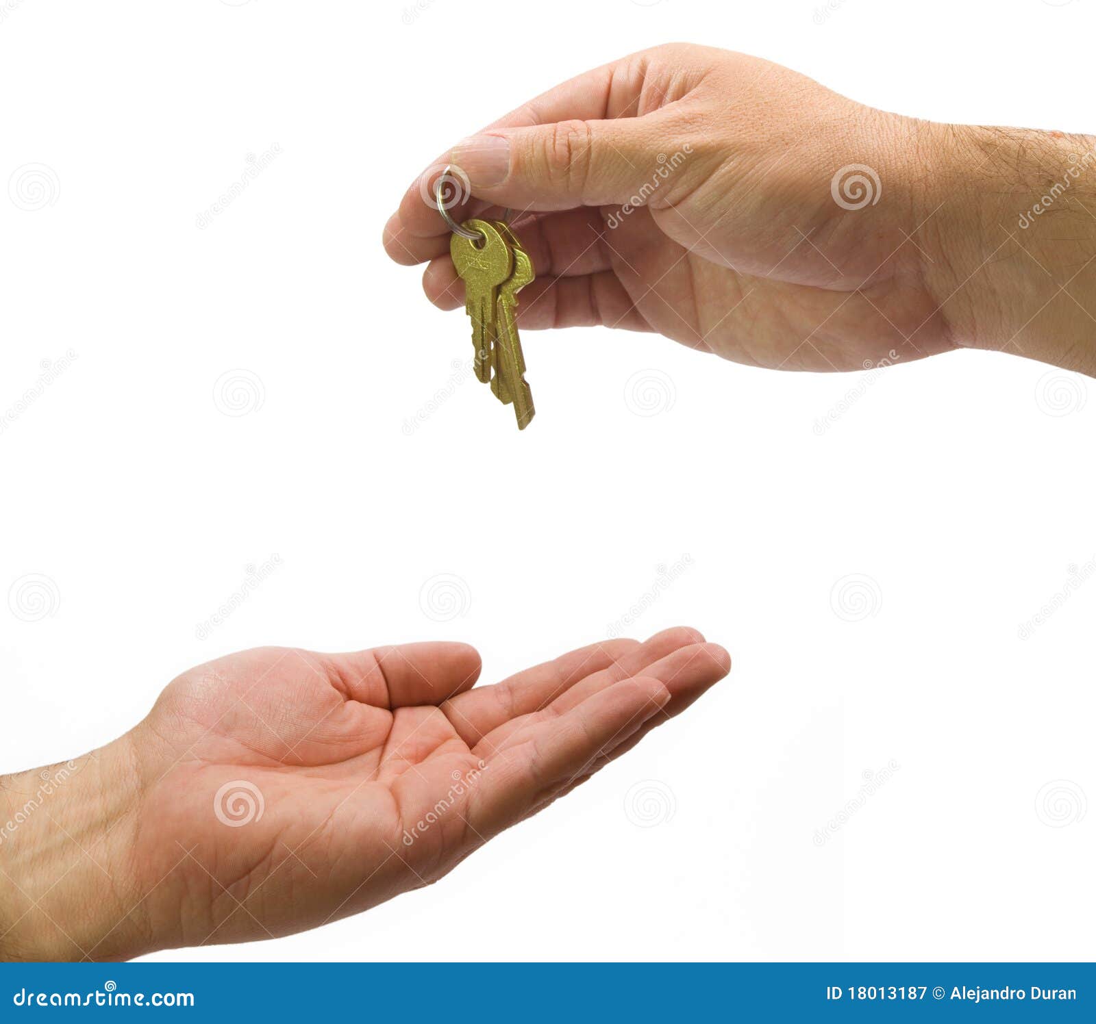 Hands giving keys stock image. Image of metal, isolated - 18013187
