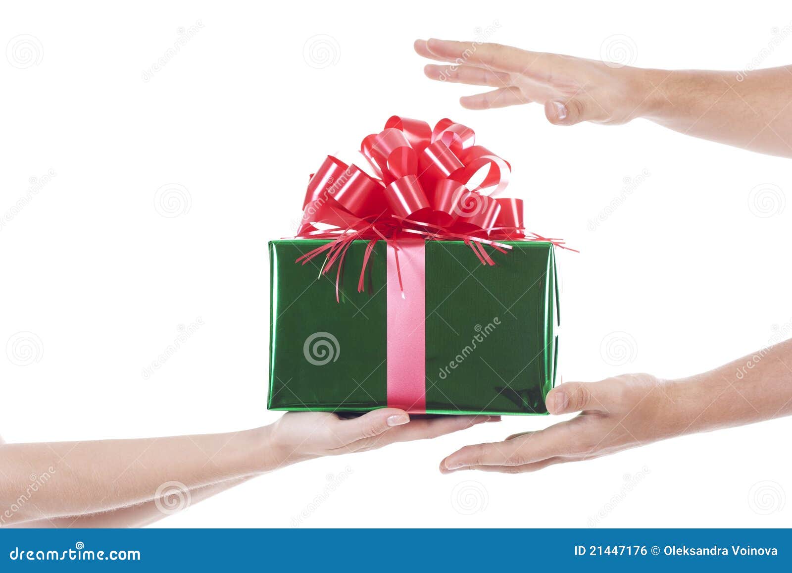 Hands Giving and Receiving a Present Stock Photo - Image of package ...