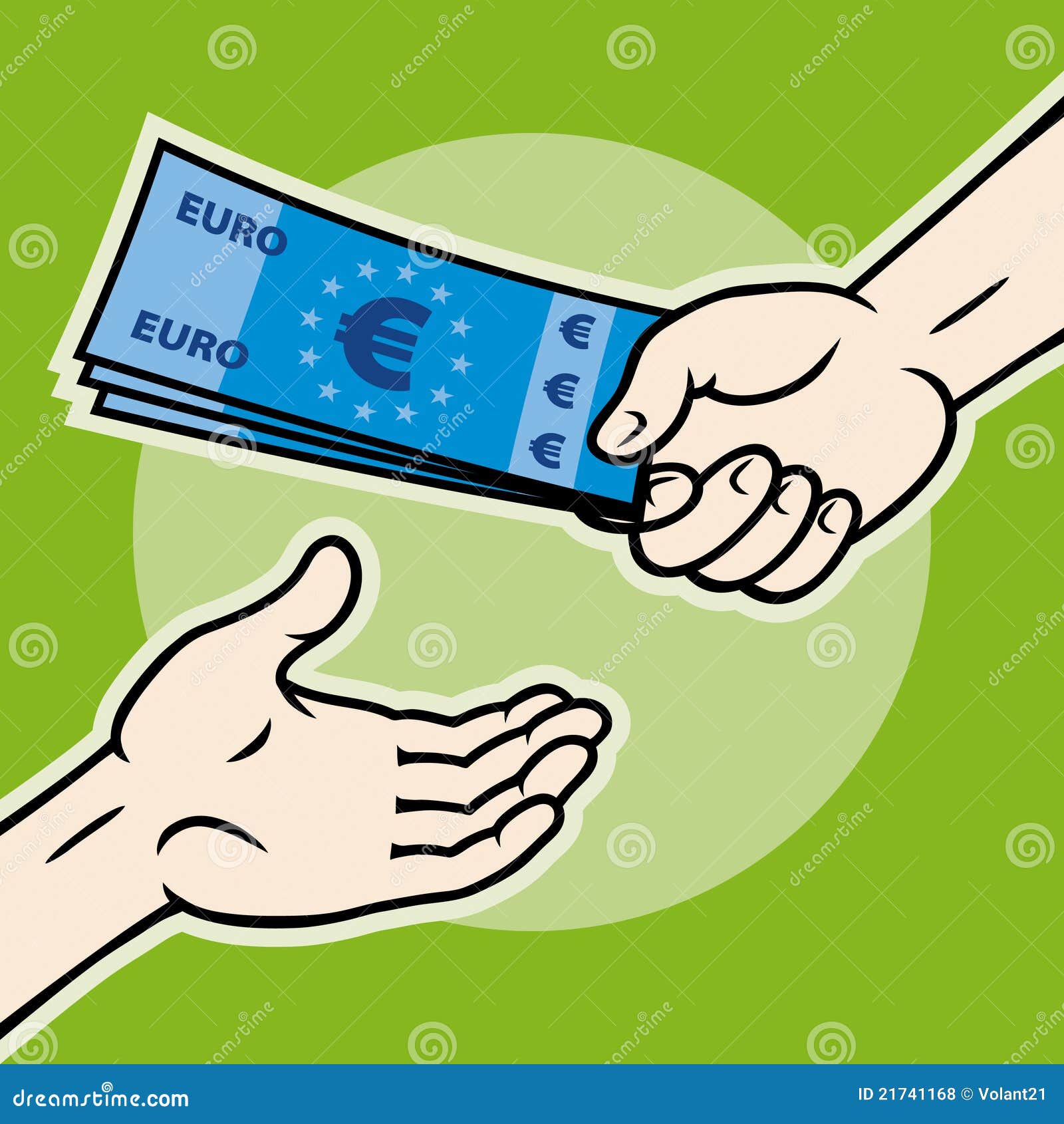 Hands, Giving and Taking Money Stock Vector - Illustration of bank ...