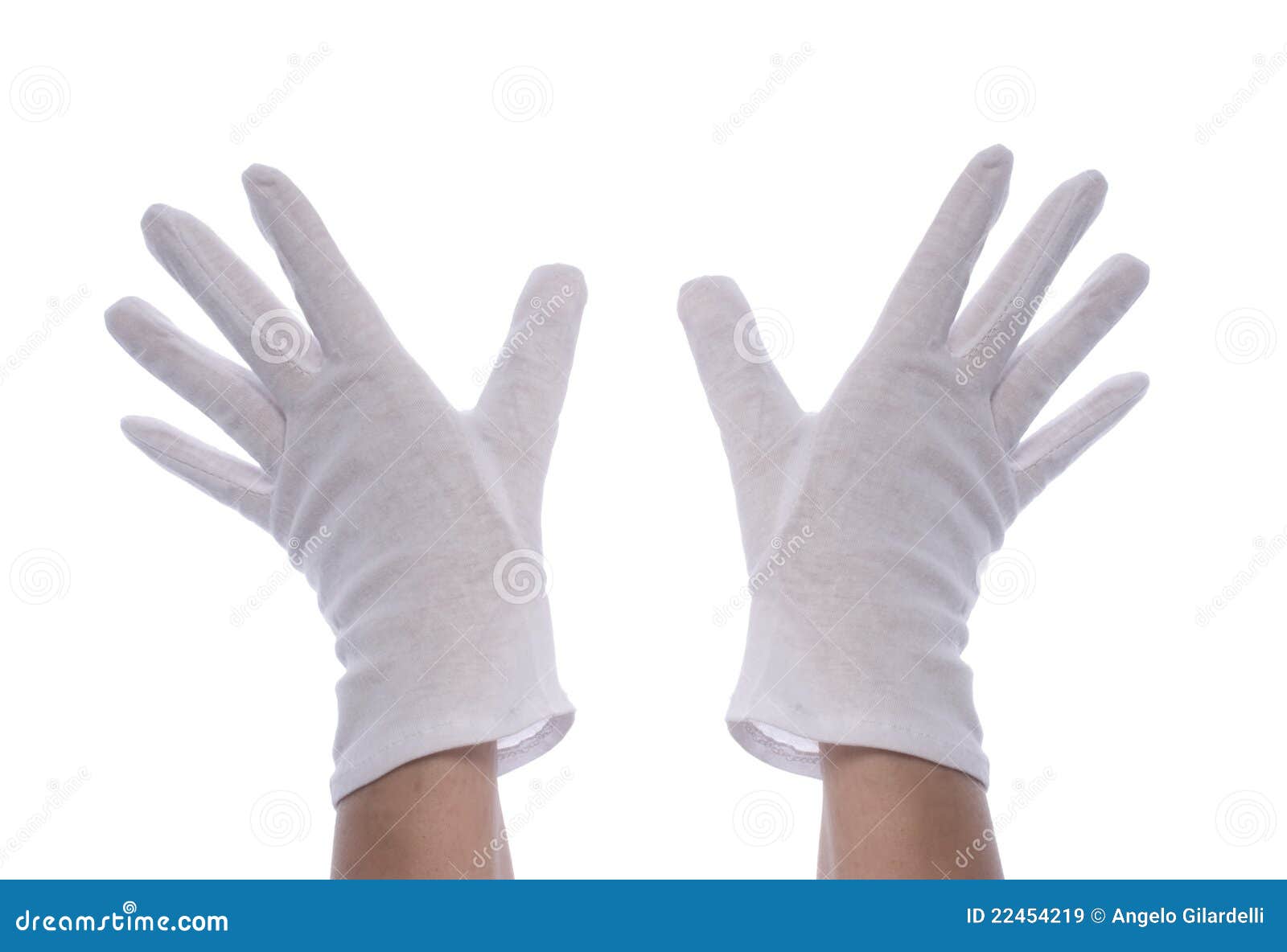 Hands With Gloves Royalty Free Stock Images - Image: 22454219