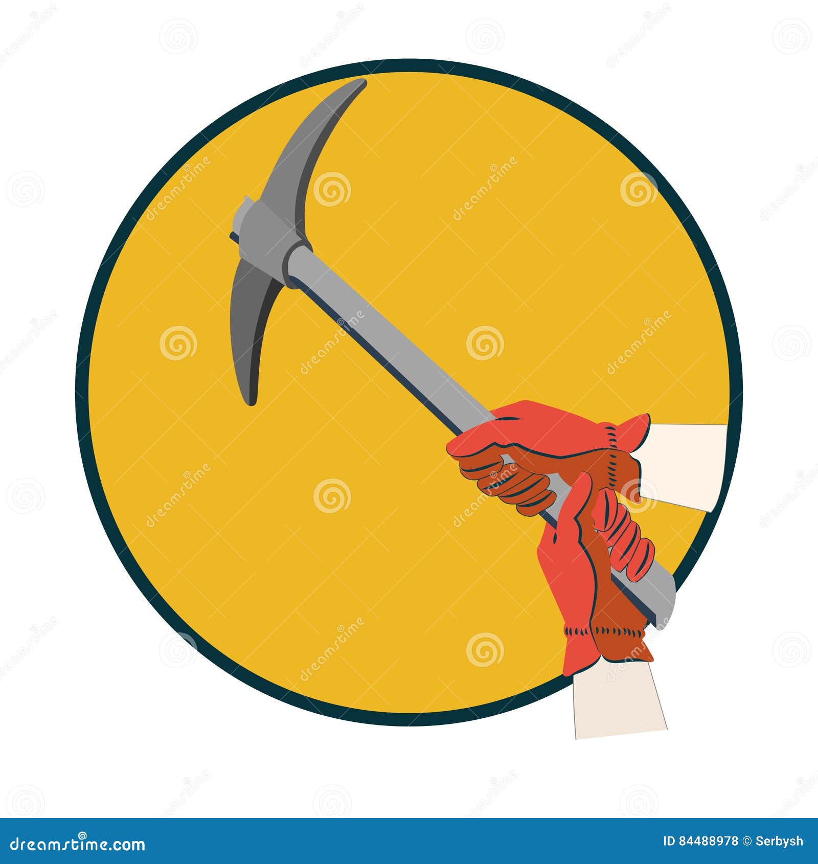 Pickax Vector Illustration, Construction Workers Tool. | CartoonDealer ...